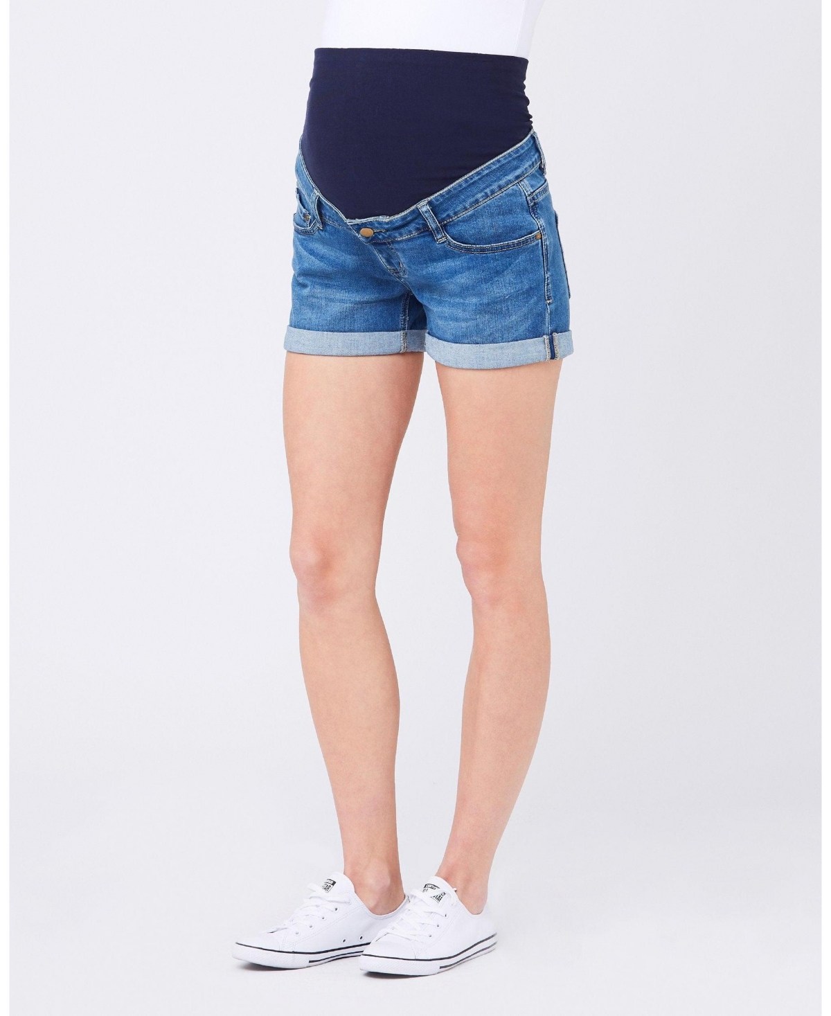 Click here for Ripe Maternity Maternity Blue Denim Shorty Shorts... prices