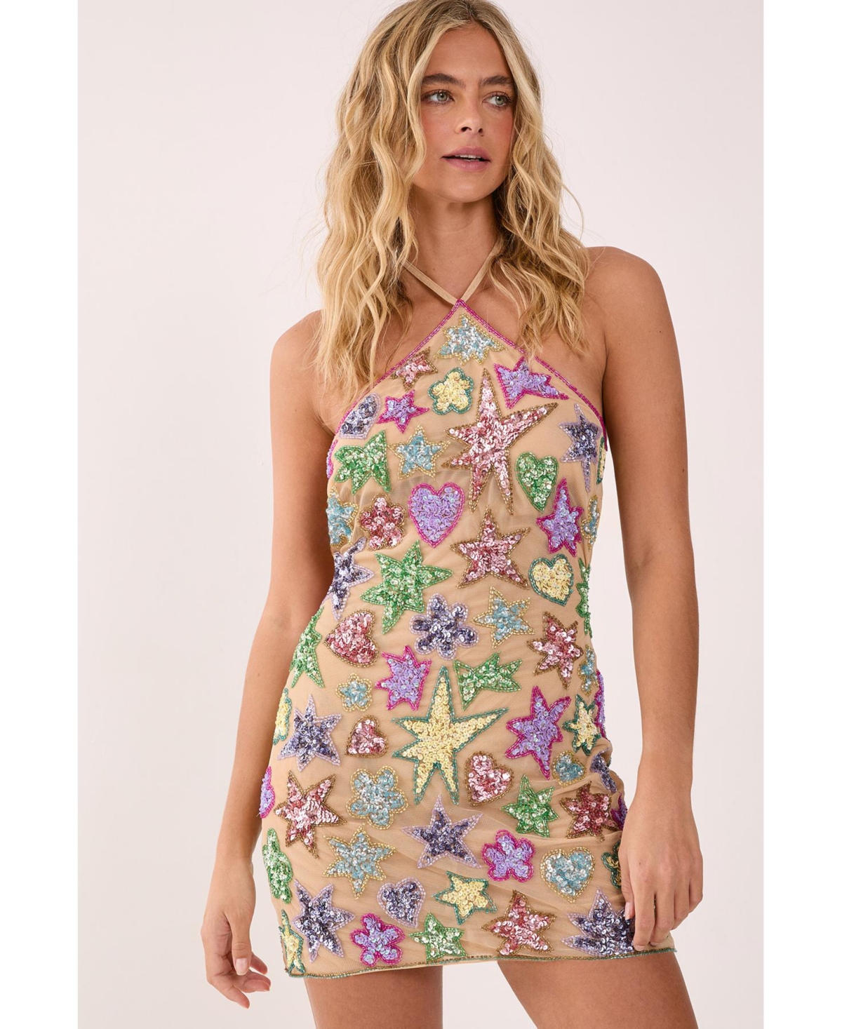 Click here for Nasty Gal Womens Embellished Halter Neck Mini Dres... prices