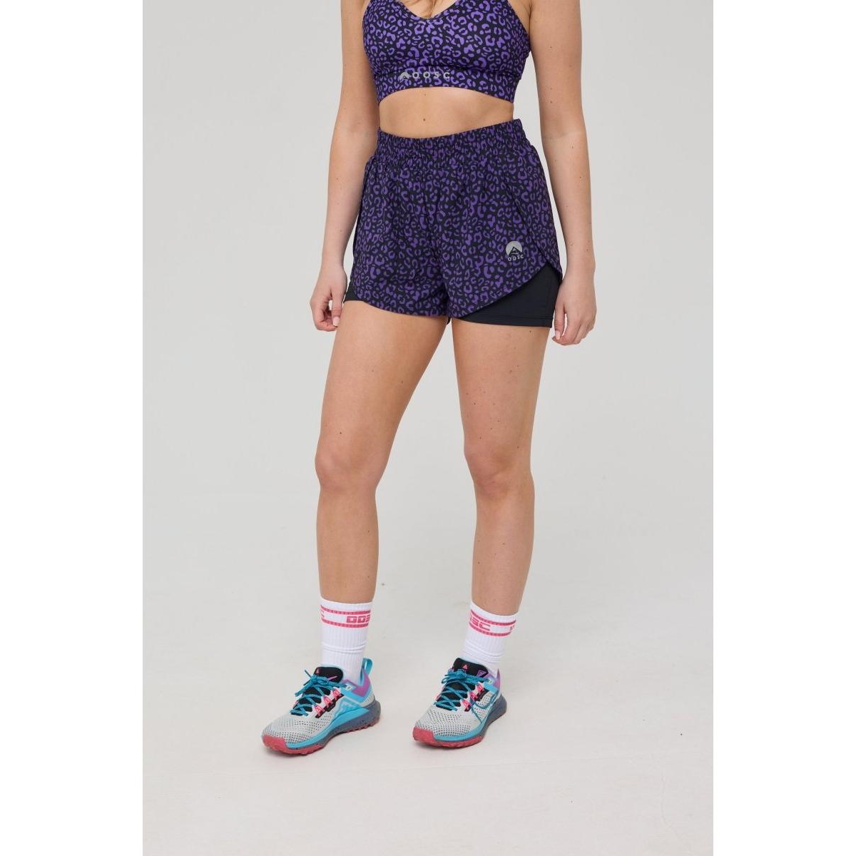 Click here for Oosc Womens Elite 2 in 1 Running Shorts - Purple L... prices