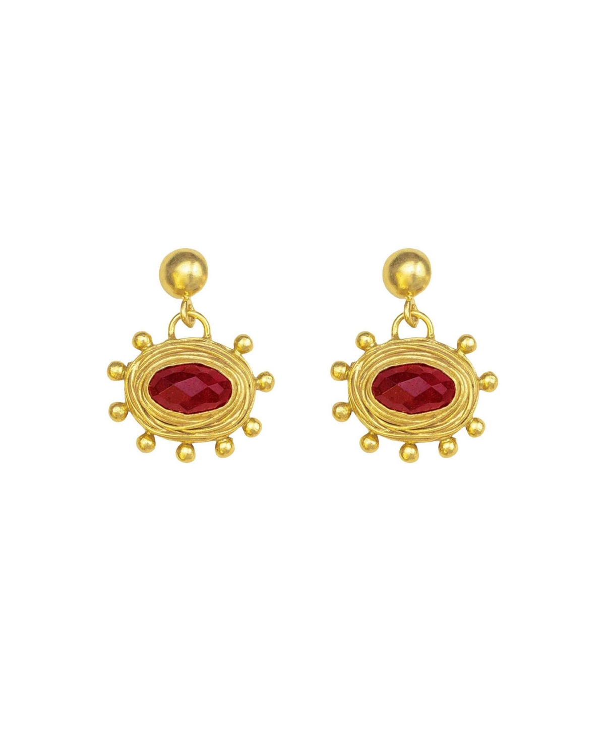 Ottoman Hands Zand Drop Earrings - Gold