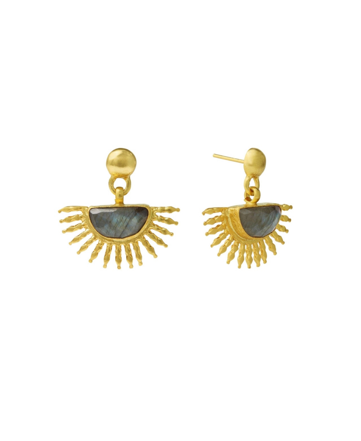 Click here for Ottoman Hands Sunrise Labradorite Drop Stud Earrin... prices
