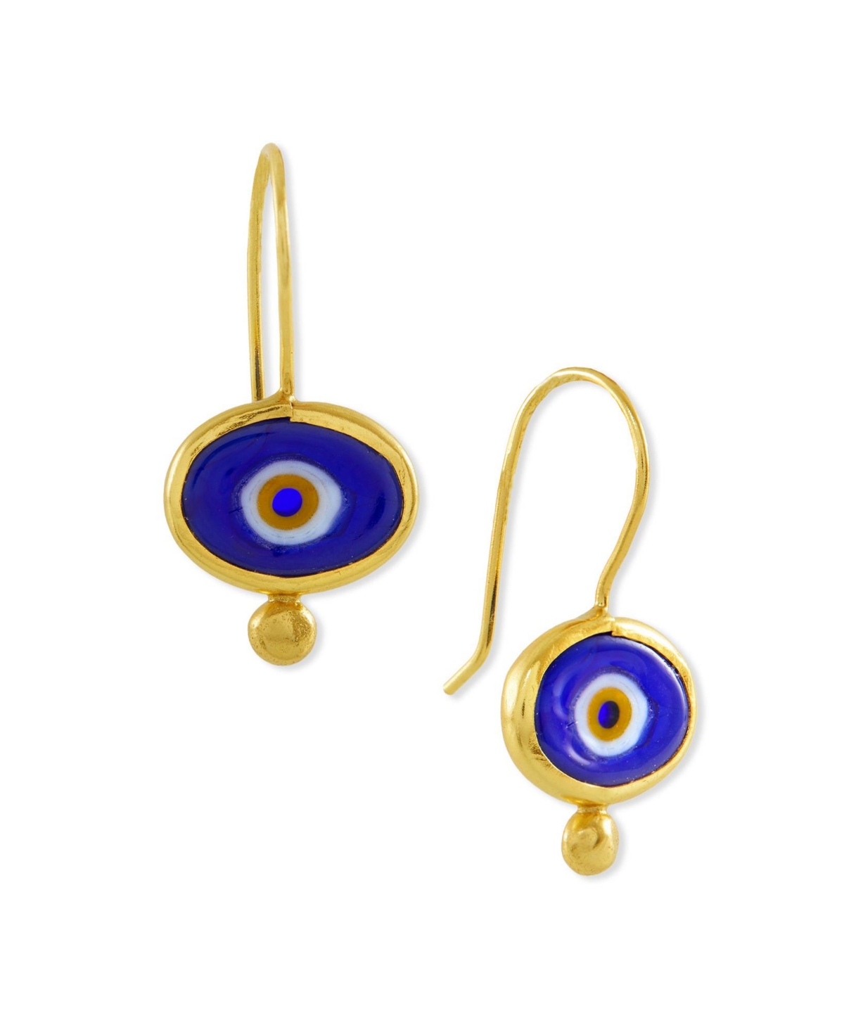 Click here for Ottoman Hands Alara Evil Eye Drop Earrings - Gold prices