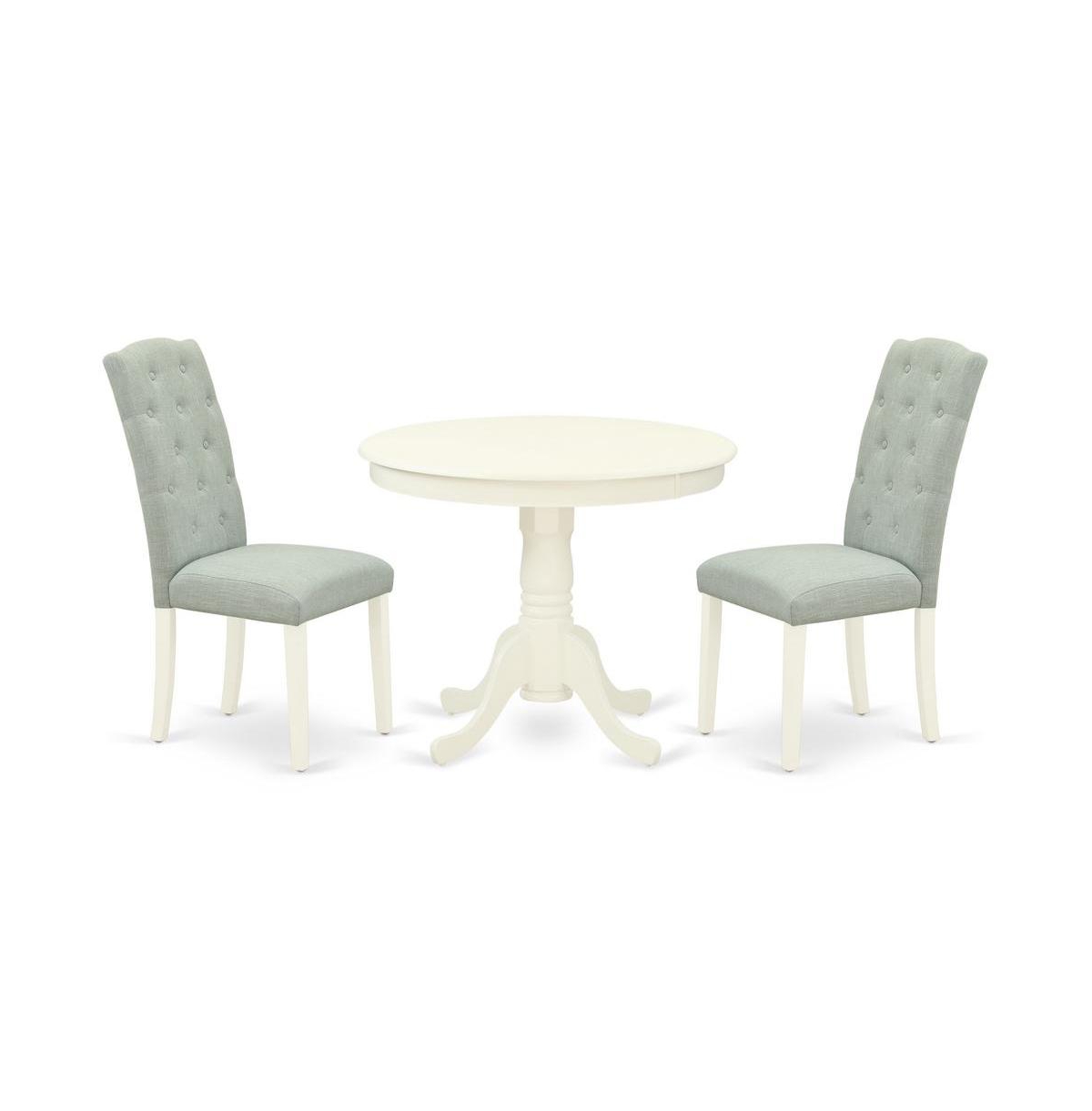 Click here for East West Furniture Dining Room Set Linen White  A... prices