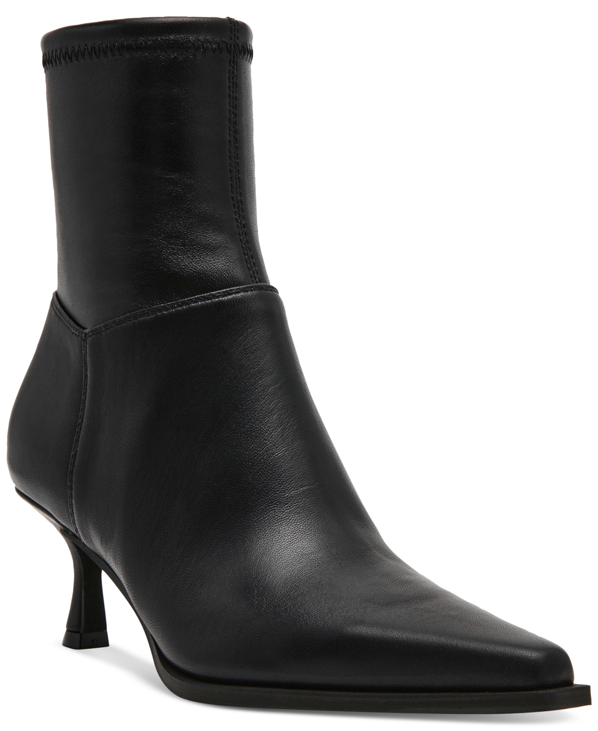 Click here for Steve Madden Stasia Kitten-Heel Sock Booties - Bla... prices