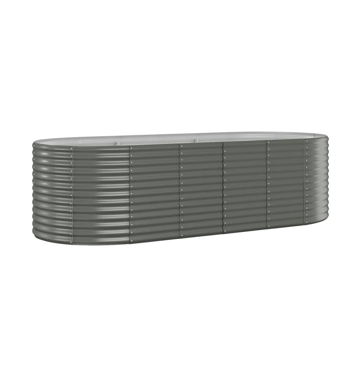 Click here for VidaXLGarden Raised Bed Grey Powder-coated steel L... prices