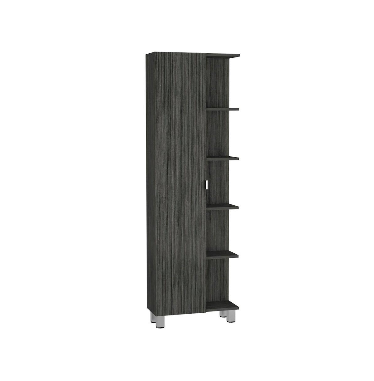 Click here for Tuhome Urano Linen Cabinet Smokey Oak Mdf - Black... prices