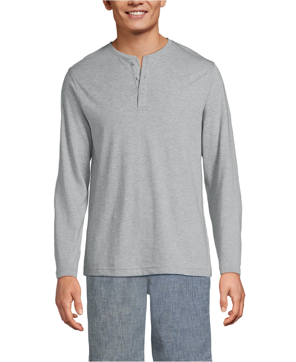 Click here for Lands End Mens Long Sleeve Cotton Supima Henley -... prices