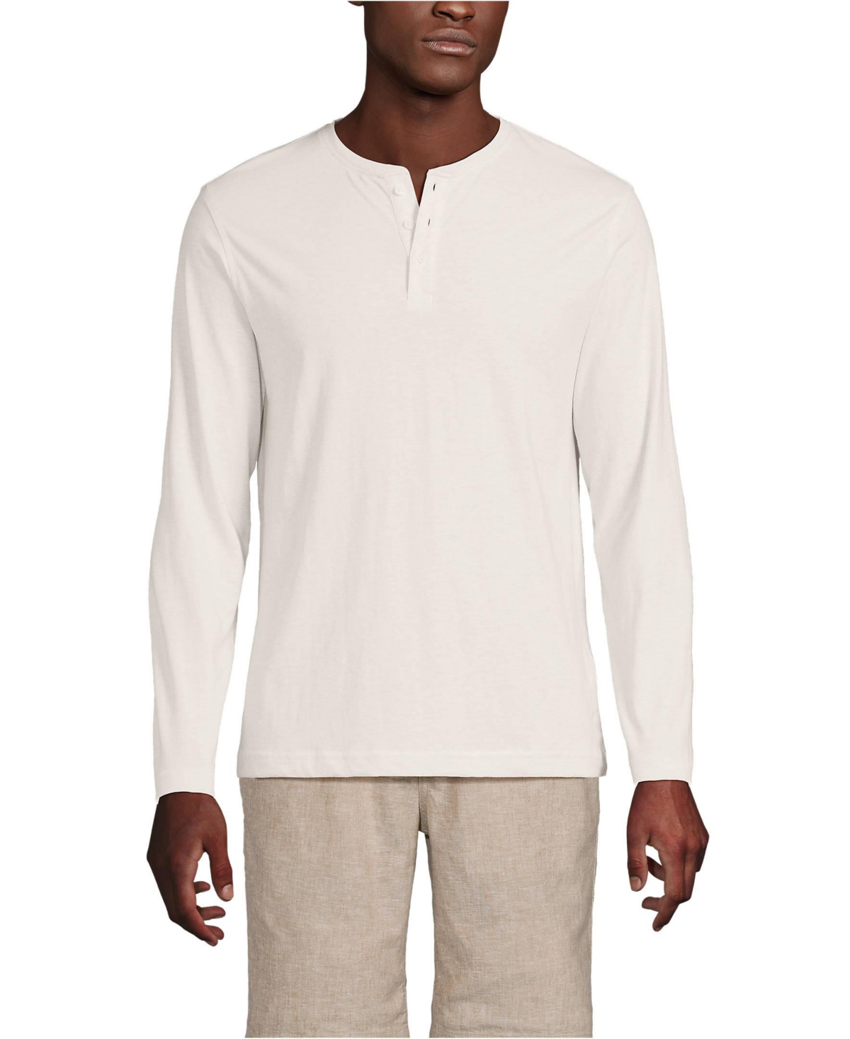 Click here for Lands End Mens Long Sleeve Cotton Supima Henley -... prices