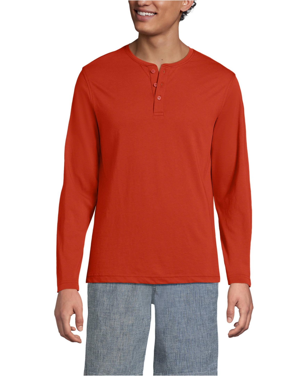 Click here for Lands End Mens Long Sleeve Cotton Supima Henley -... prices