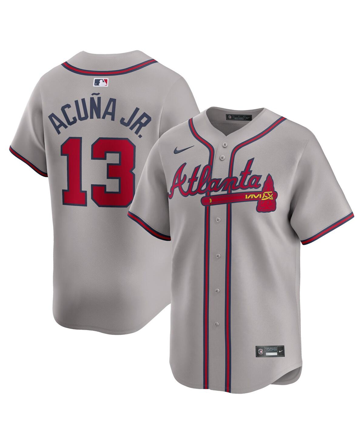 Click here for Nike Mens Ronald Acuna Jr. Gray Atlanta Braves Awa... prices