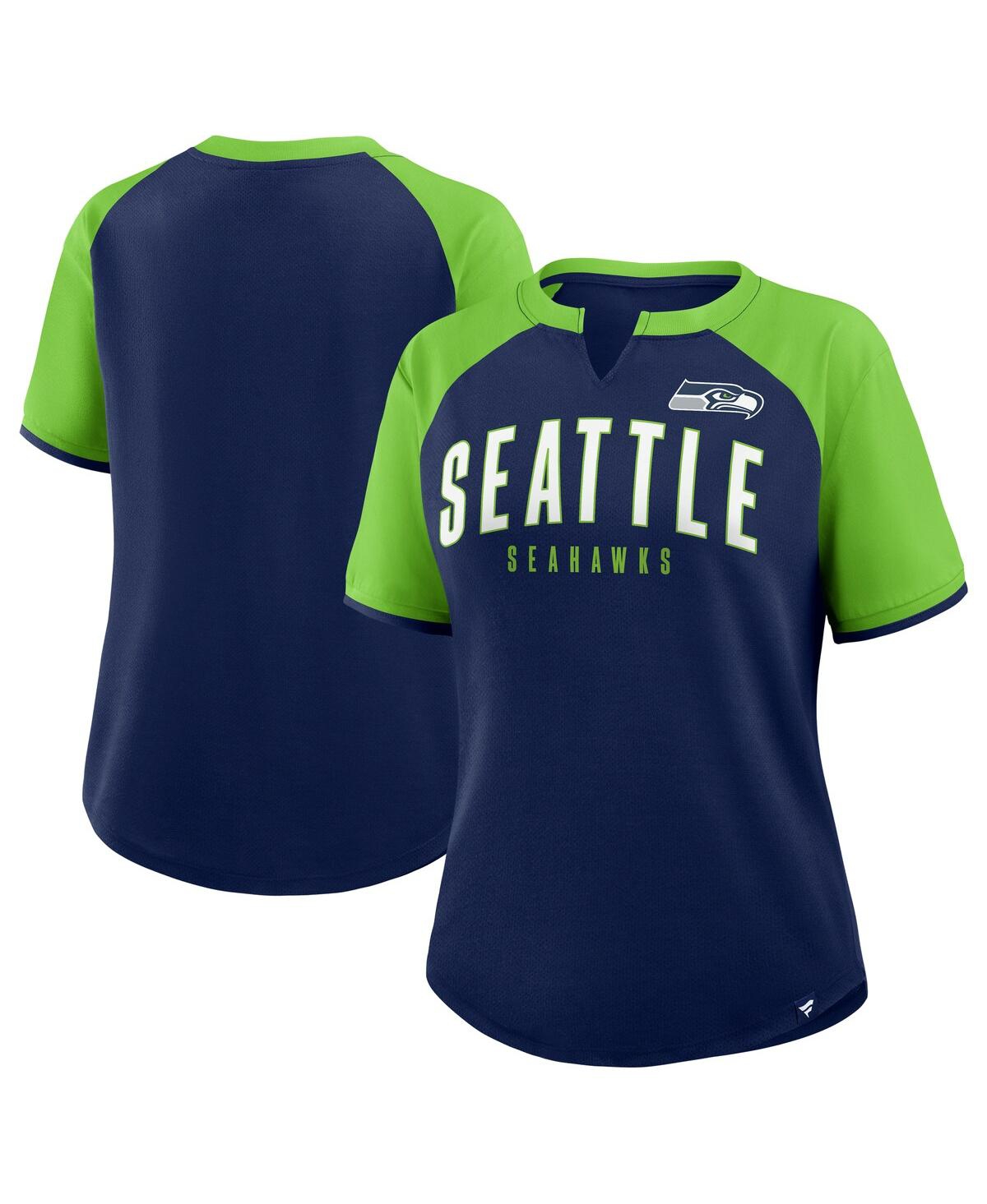 Click here for Fanatics Womens College Navy/Neon Green Seattle Se... prices
