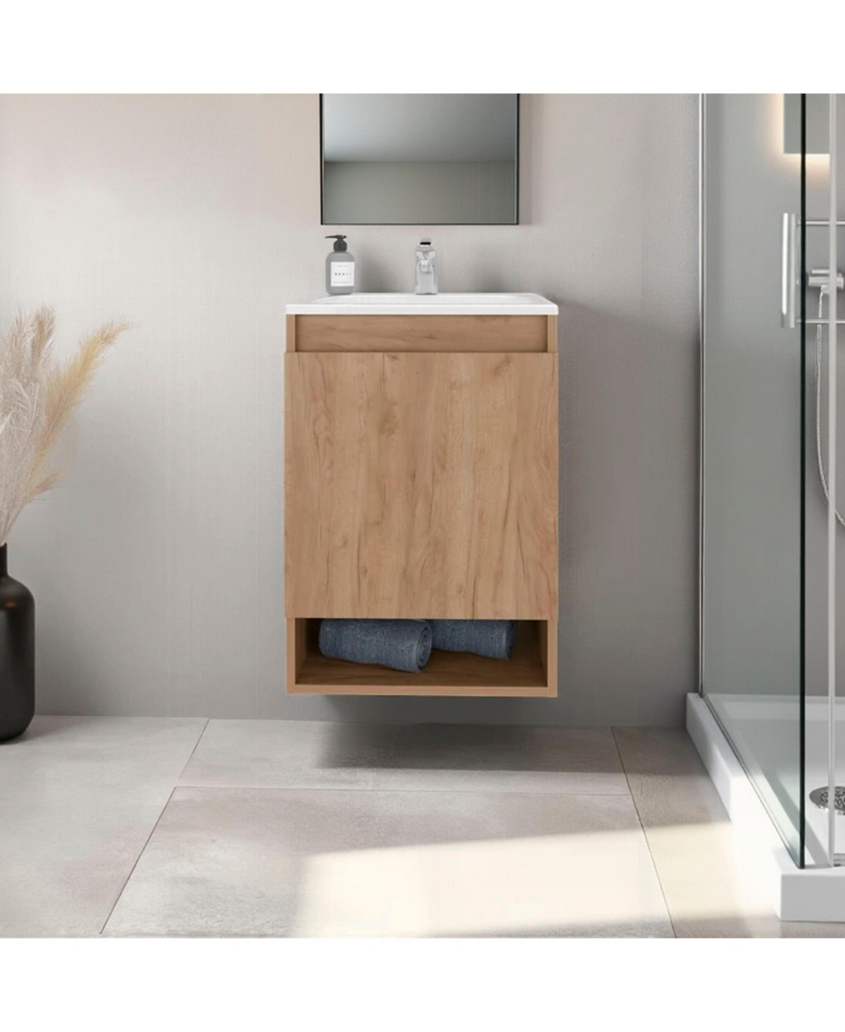 Click here for Fm Furniture Wright Wall-Mounted Bathroom Vanity w... prices