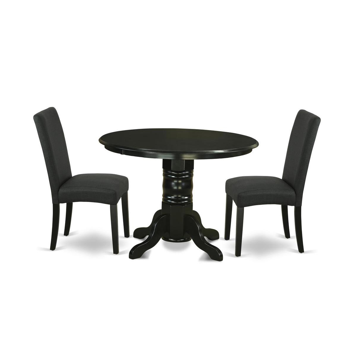 Click here for East West Furniture Dining Room Set Black  SHDR3-b... prices