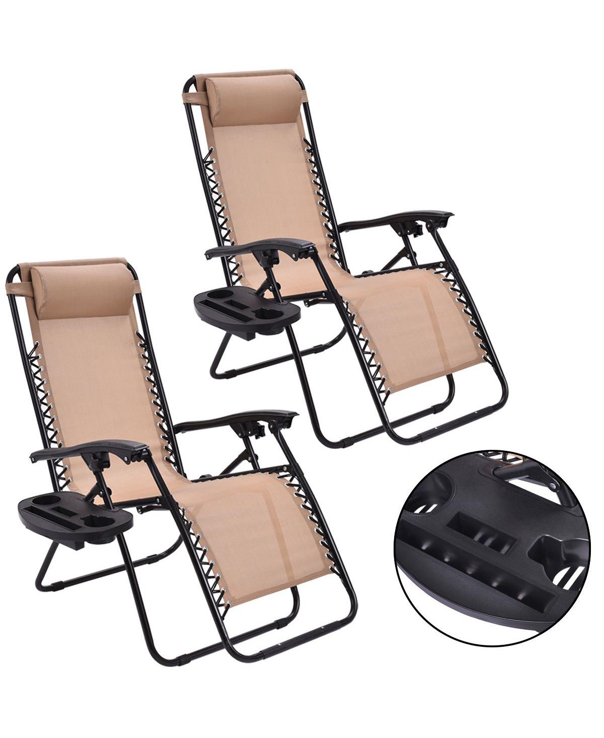 Click here for Costway 2PCS Zero Gravity Chairs Lounge Patio Fold... prices
