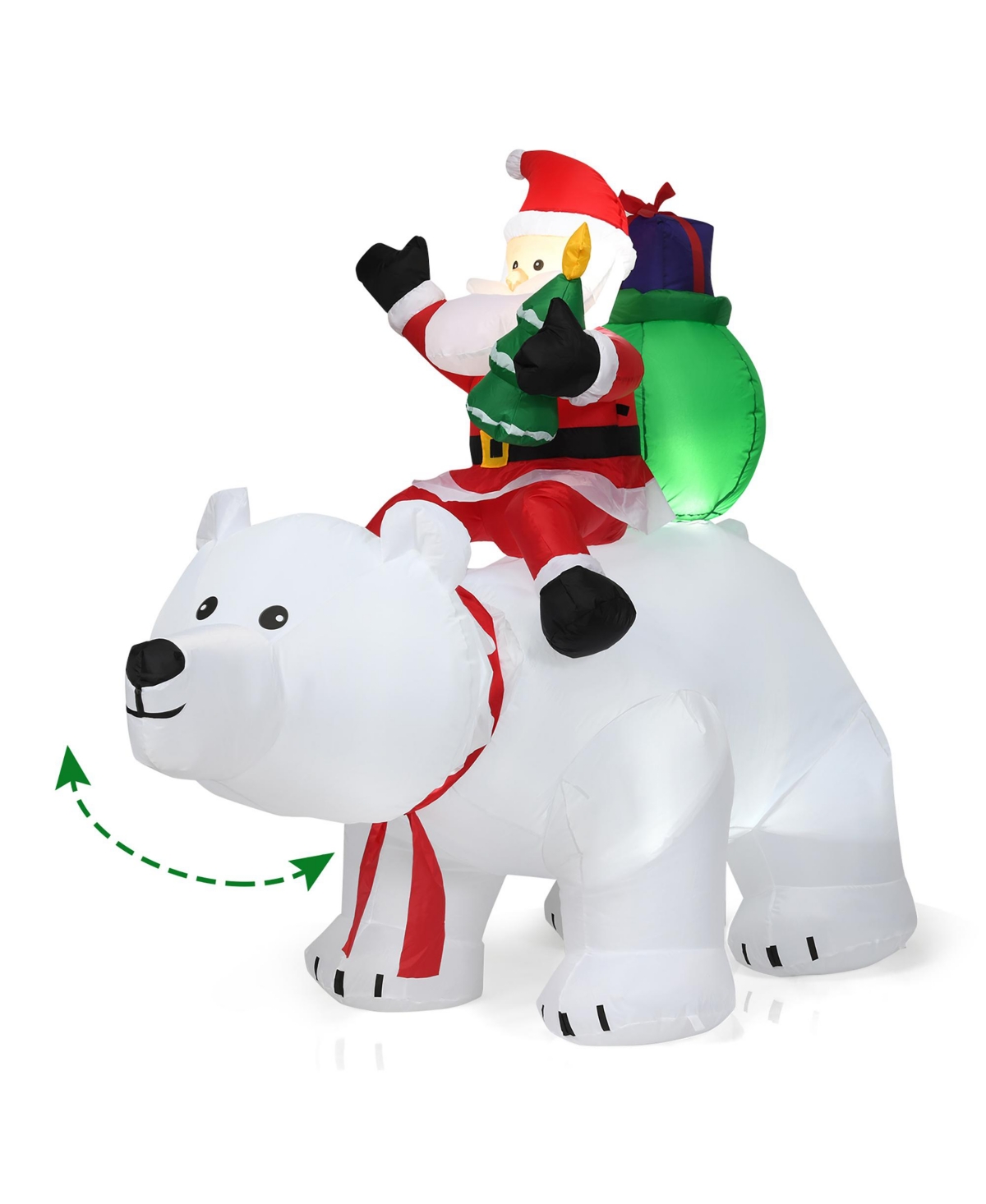 Click here for 6.5 Ft Christmas Inflatable Santa Riding Polar Bea... prices