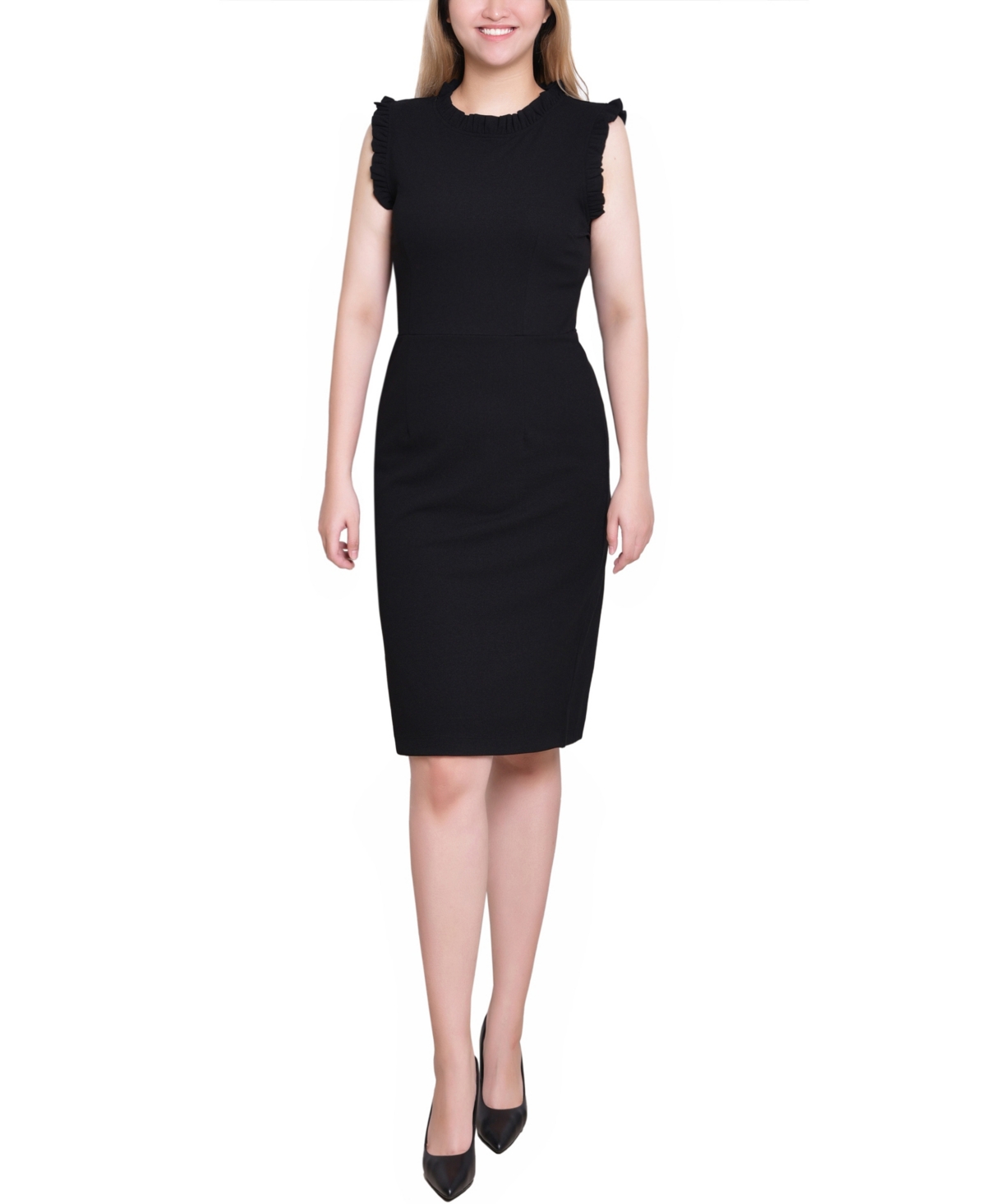 Click here for Ny Collection Womens Sleeveless Ruffle Detail Dres... prices