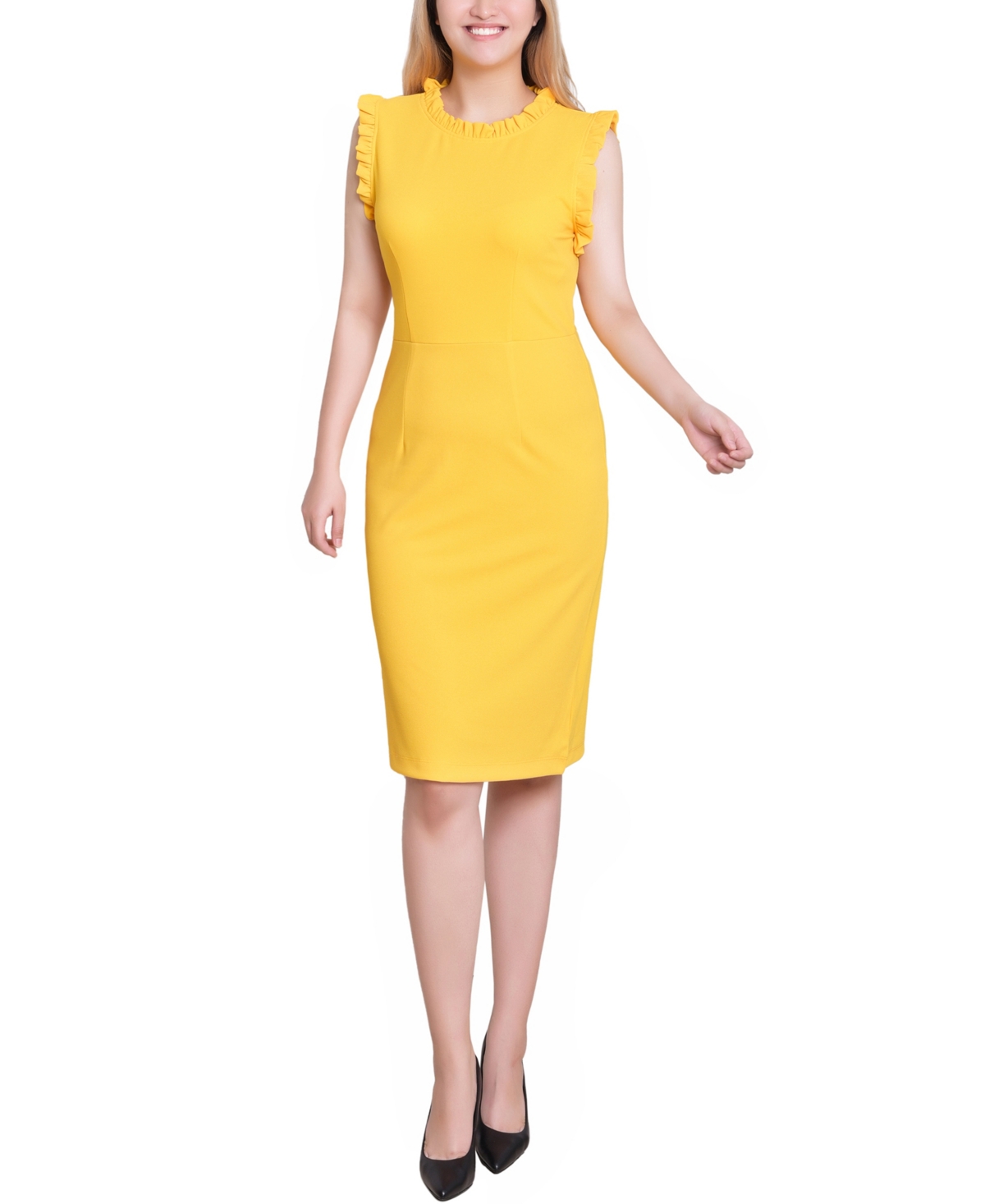 Click here for Ny Collection Womens Sleeveless Ruffle Detail Dres... prices