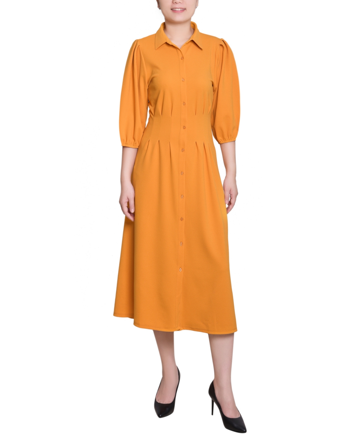 Click here for Ny Collection Womens Elbow Sleeve Midi Dress - Mus... prices