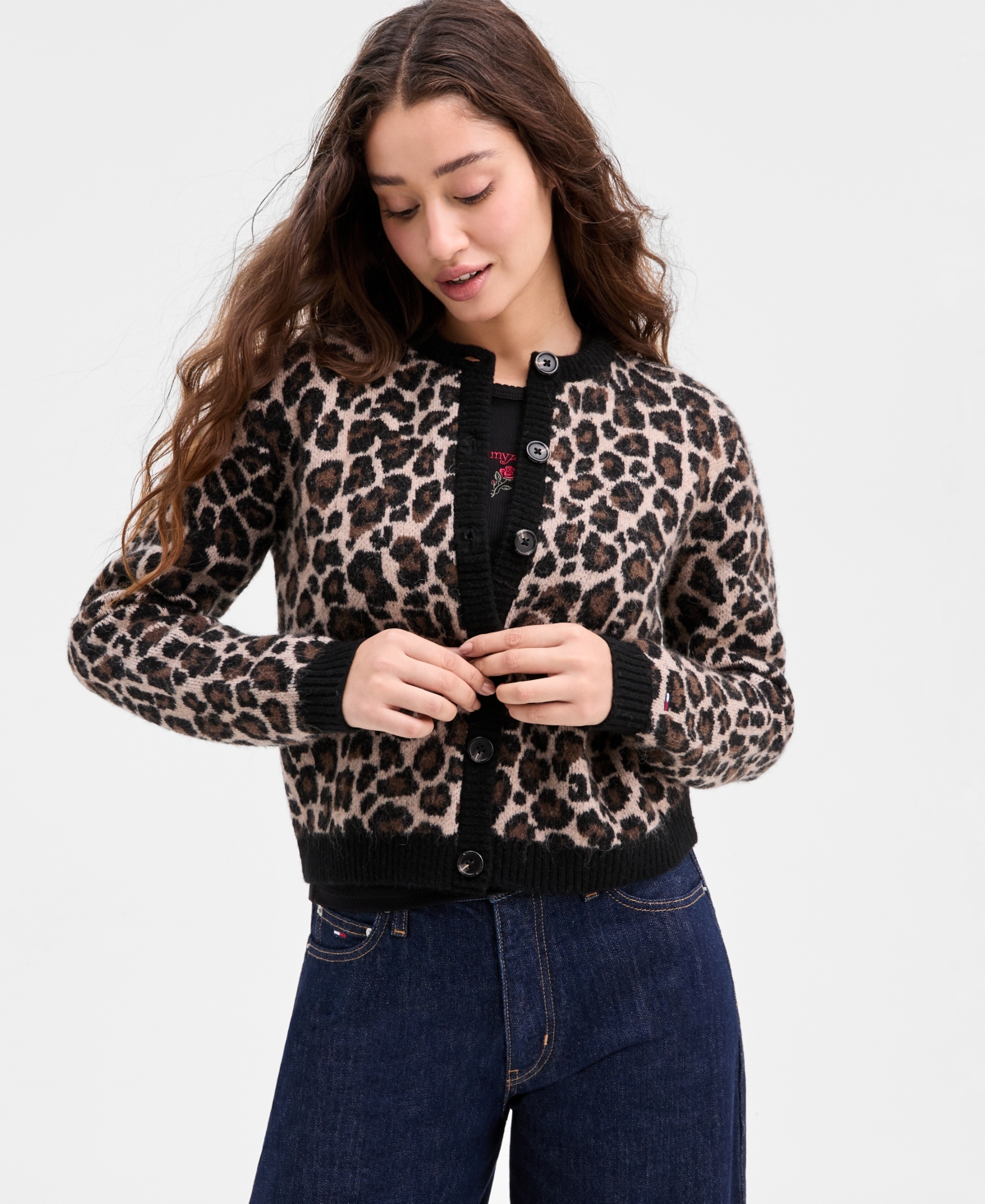 Click here for Tommy Jeans Womens Leopard-Print Button-Front Card... prices