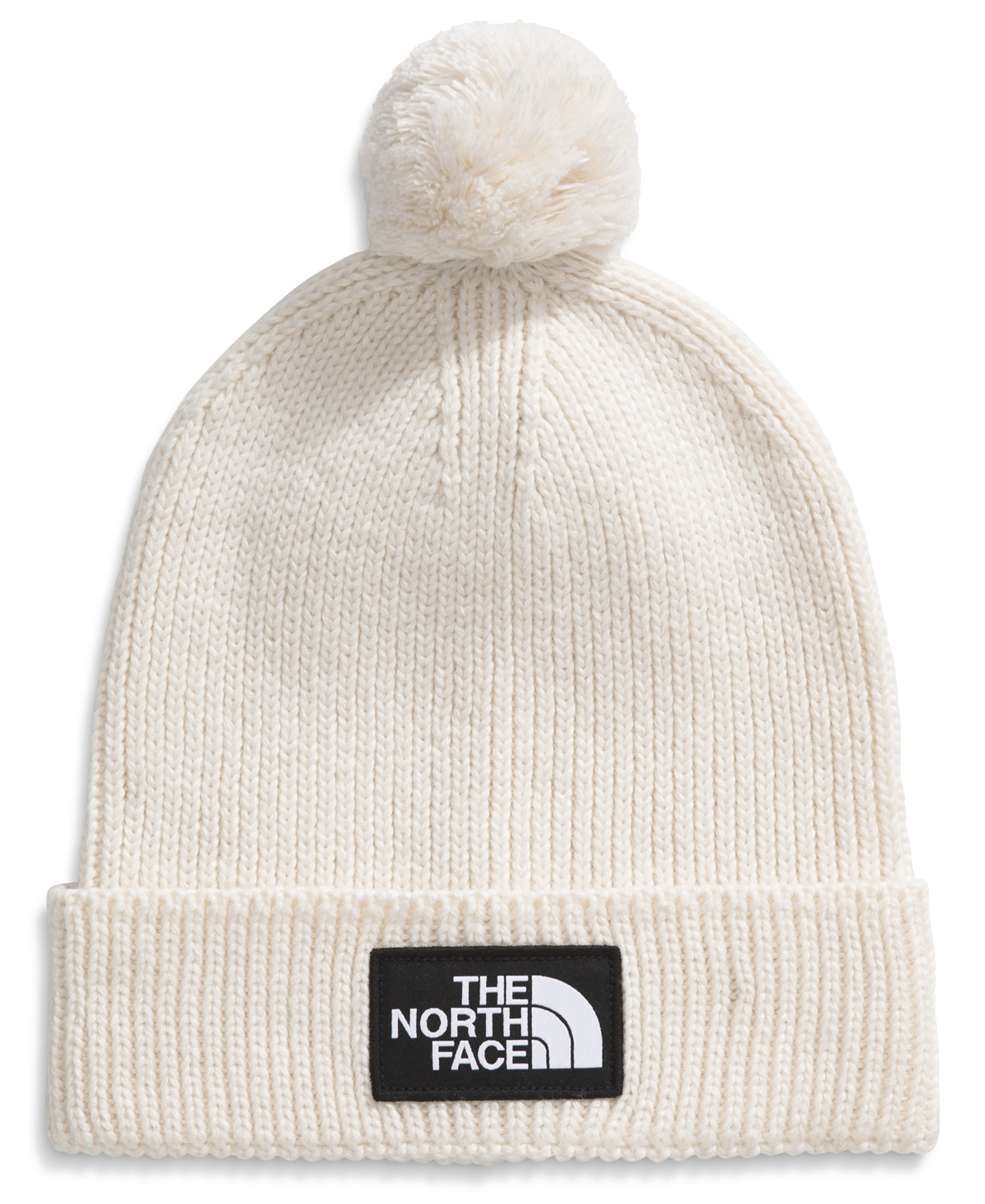 Click here for The North Face Mens Logo Box Pom Beanie - White Du... prices