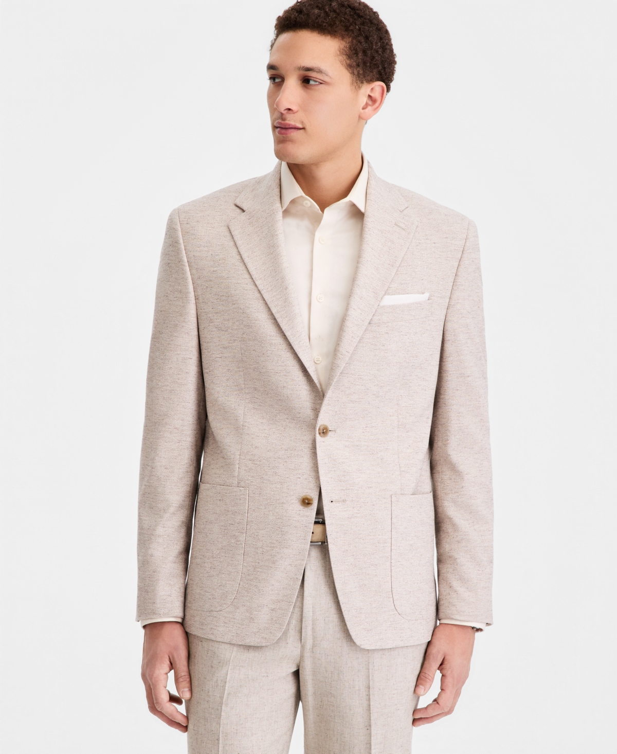 Click here for Michael Kors Mens Classic-Fit Blazer - Oatmeal prices