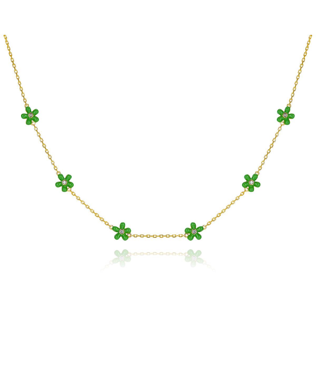 Click here for Anna Zuckerman Petit Rosie Green Necklace - Green prices
