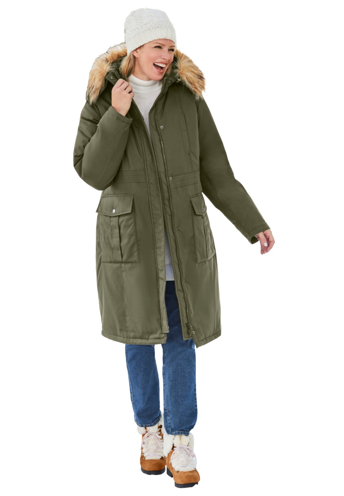 Click here for Woman Within Womens Within The Arctic Parka In Kne... prices