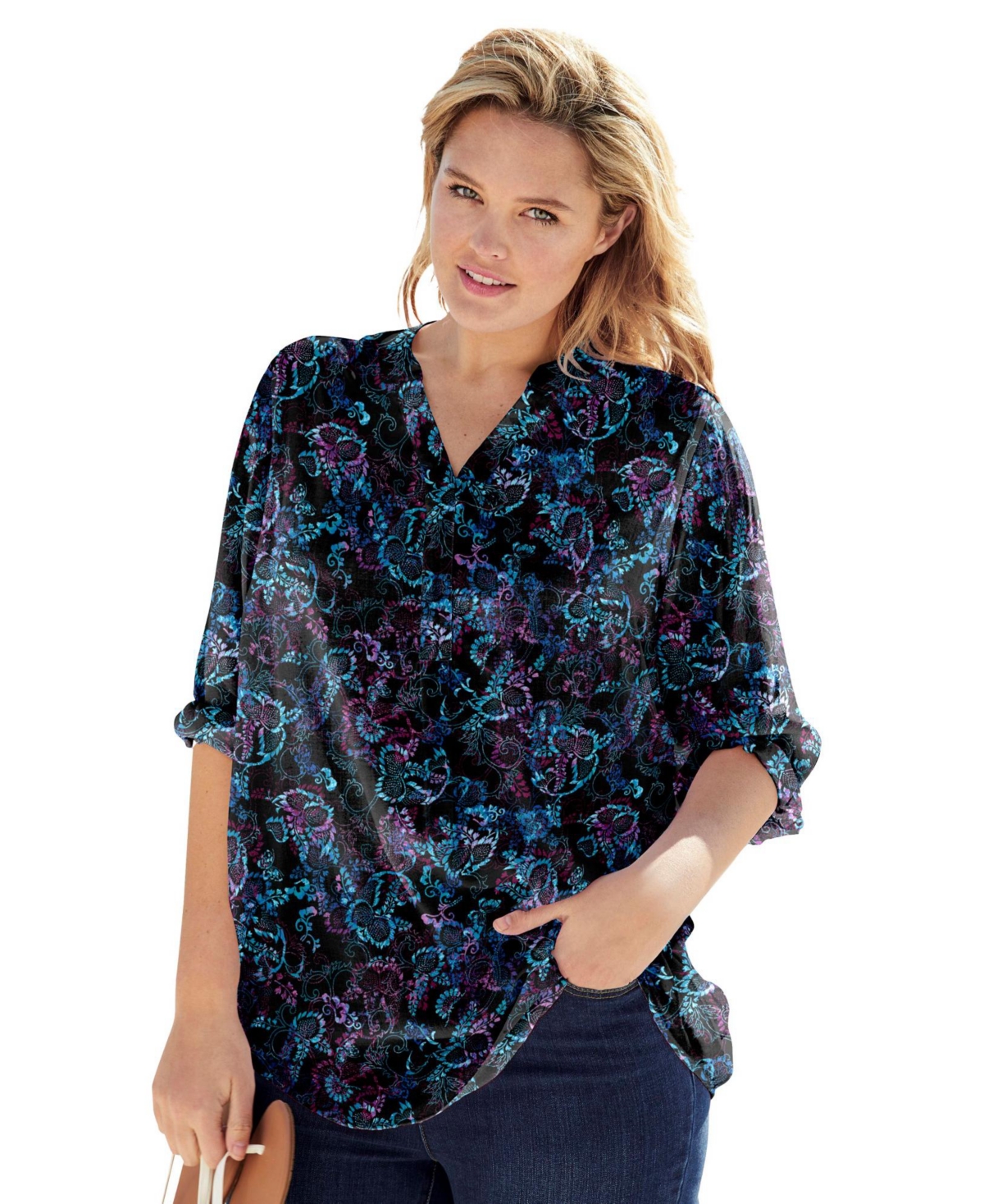 Click here for Woman Within Womens Plus Size Rayon 7-Day Three-Qu... prices