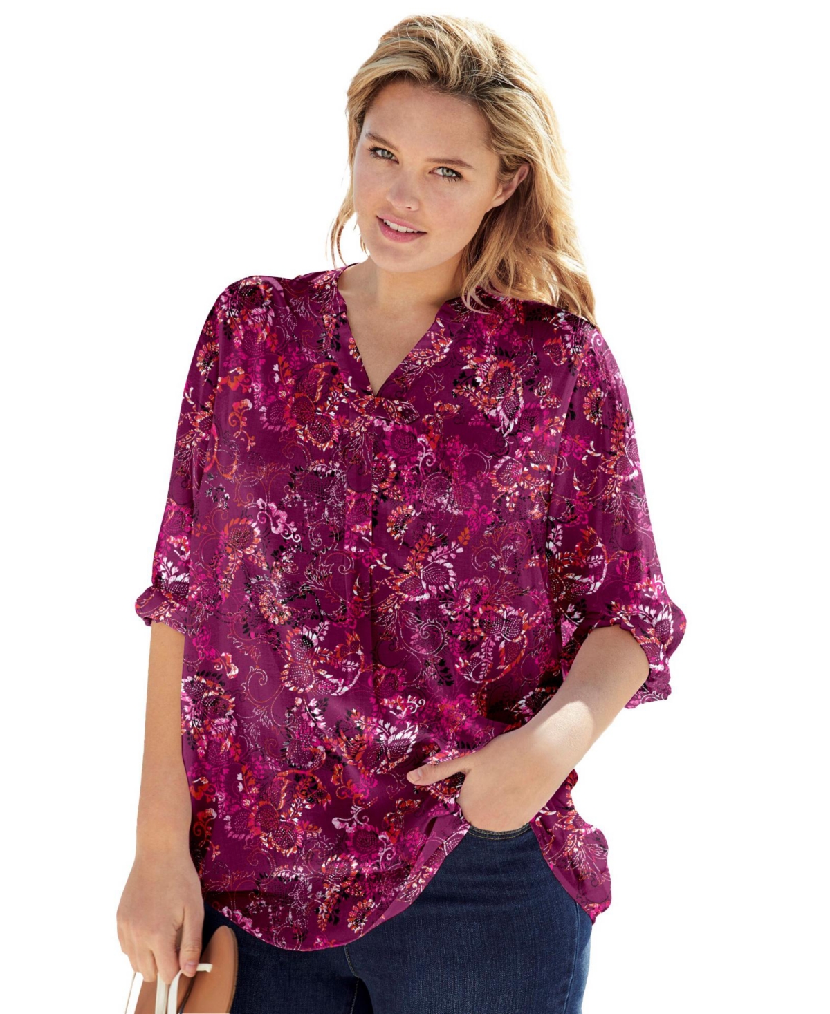 Click here for Woman Within Womens Plus Size Rayon 7-Day Three-Qu... prices