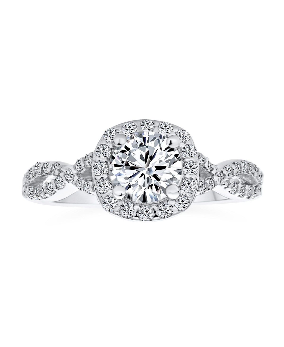Click here for Bling Jewelry Sterling Silver 1.5CTW Cz Halo Infin... prices