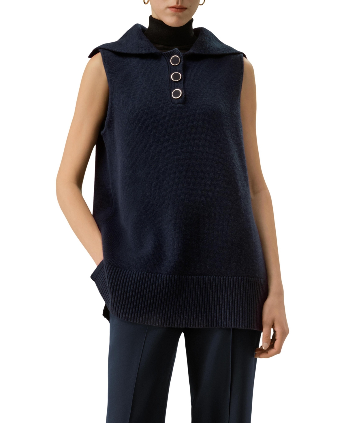 Click here for Lilysilk Vintage-Inspired Sailor Collar Top - Navy... prices