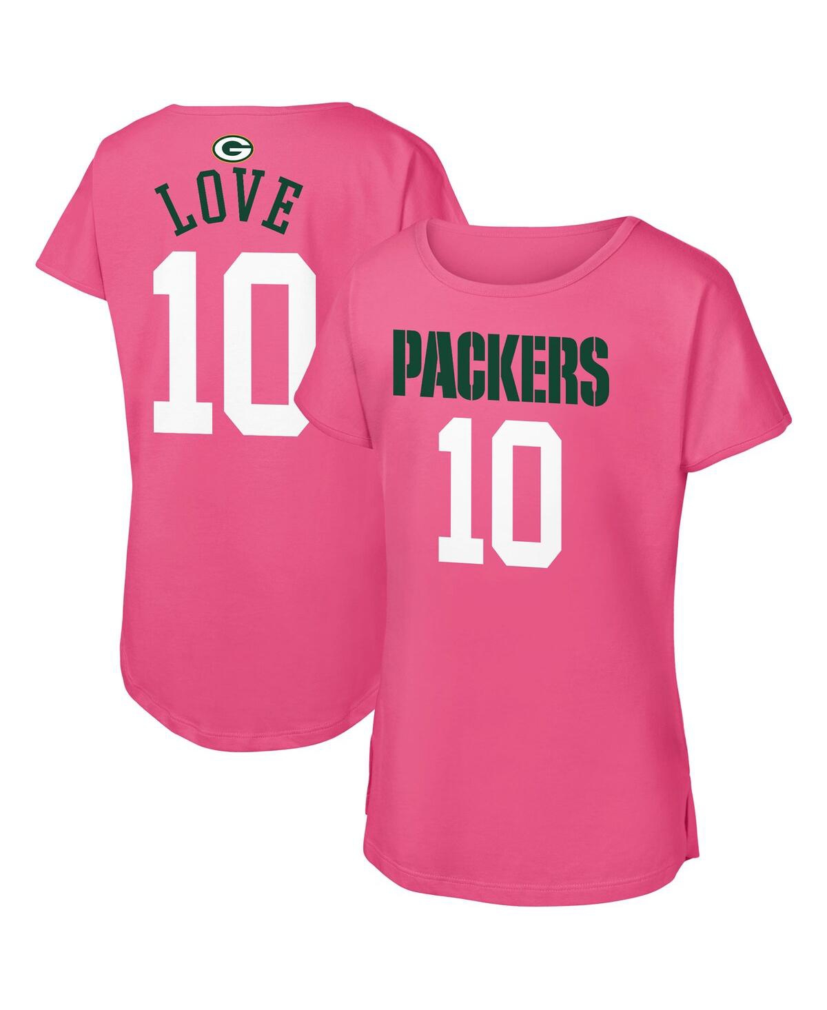 Click here for Outerstuff Big Girls Jordan Love Pink Green Bay Pa... prices