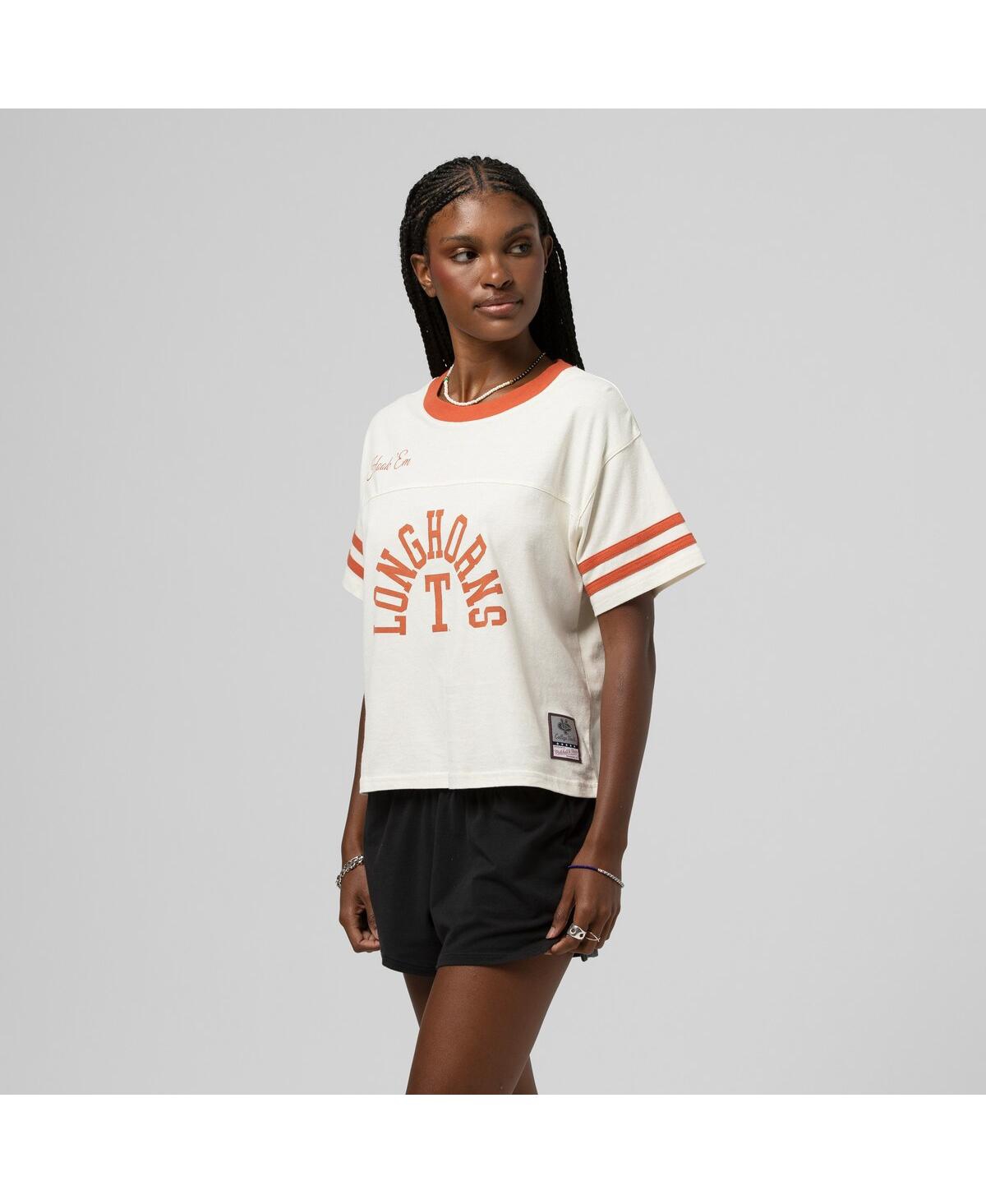 Click here for Mitchell & Ness Womens Cream Texas Longhorns Cropp... prices