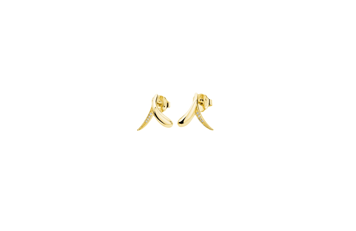 Click here for Lucy Quartermaine Sycamore Studs in Gold Vermeil -... prices