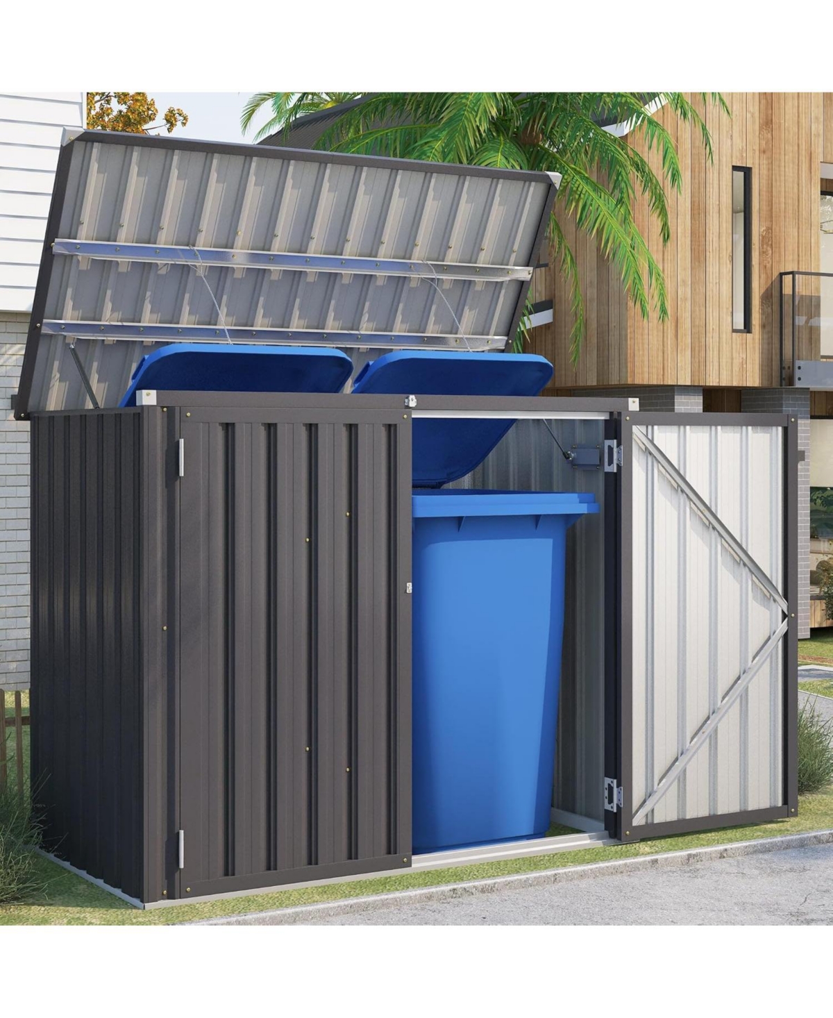Click here for Aecojoy 46 Cu.Ft Outdoor Trash Can Storage Shed -... prices