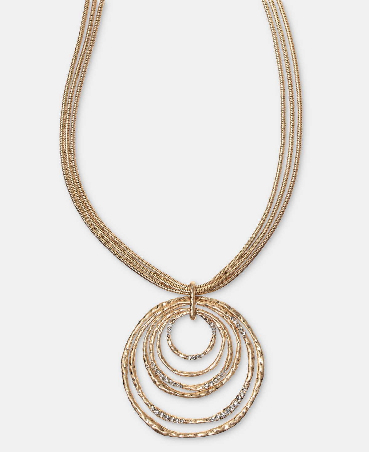 Click here for Style & Co Pave Multirow Circle Pendant Necklace... prices