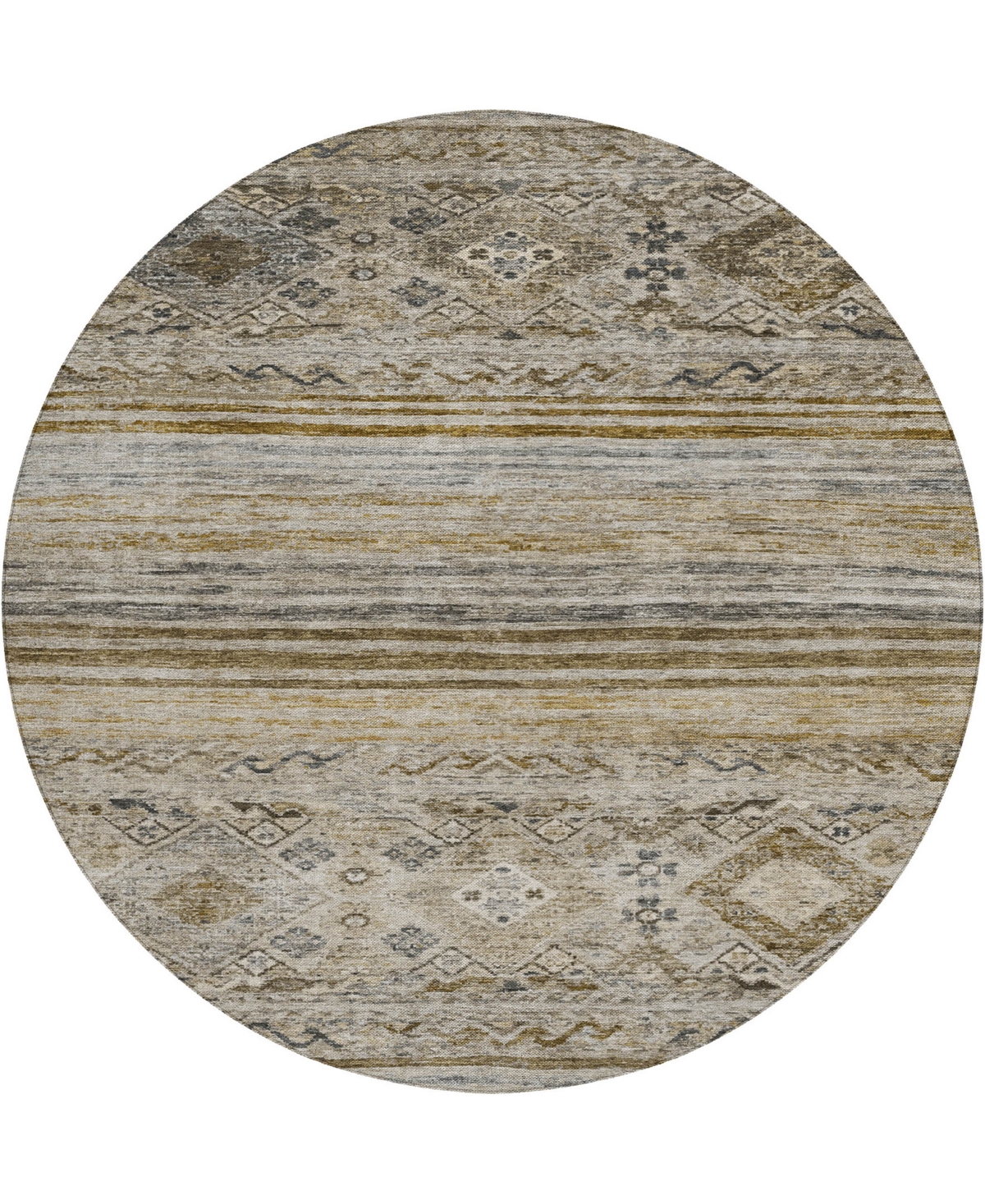 Click here for Dalyn Karaj KJ4 8x8 Round Area Rug - Brown prices