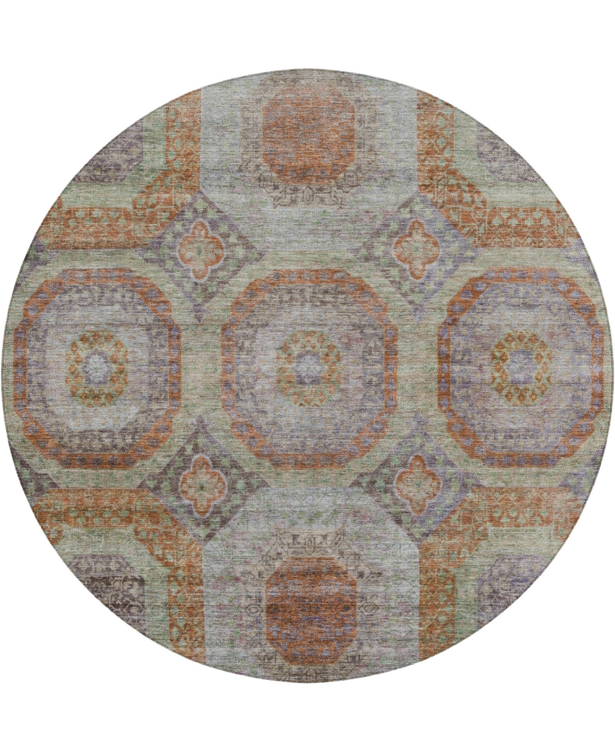Click here for Dalyn Karaj KJ6 8x8 Round Area Rug - Orange prices