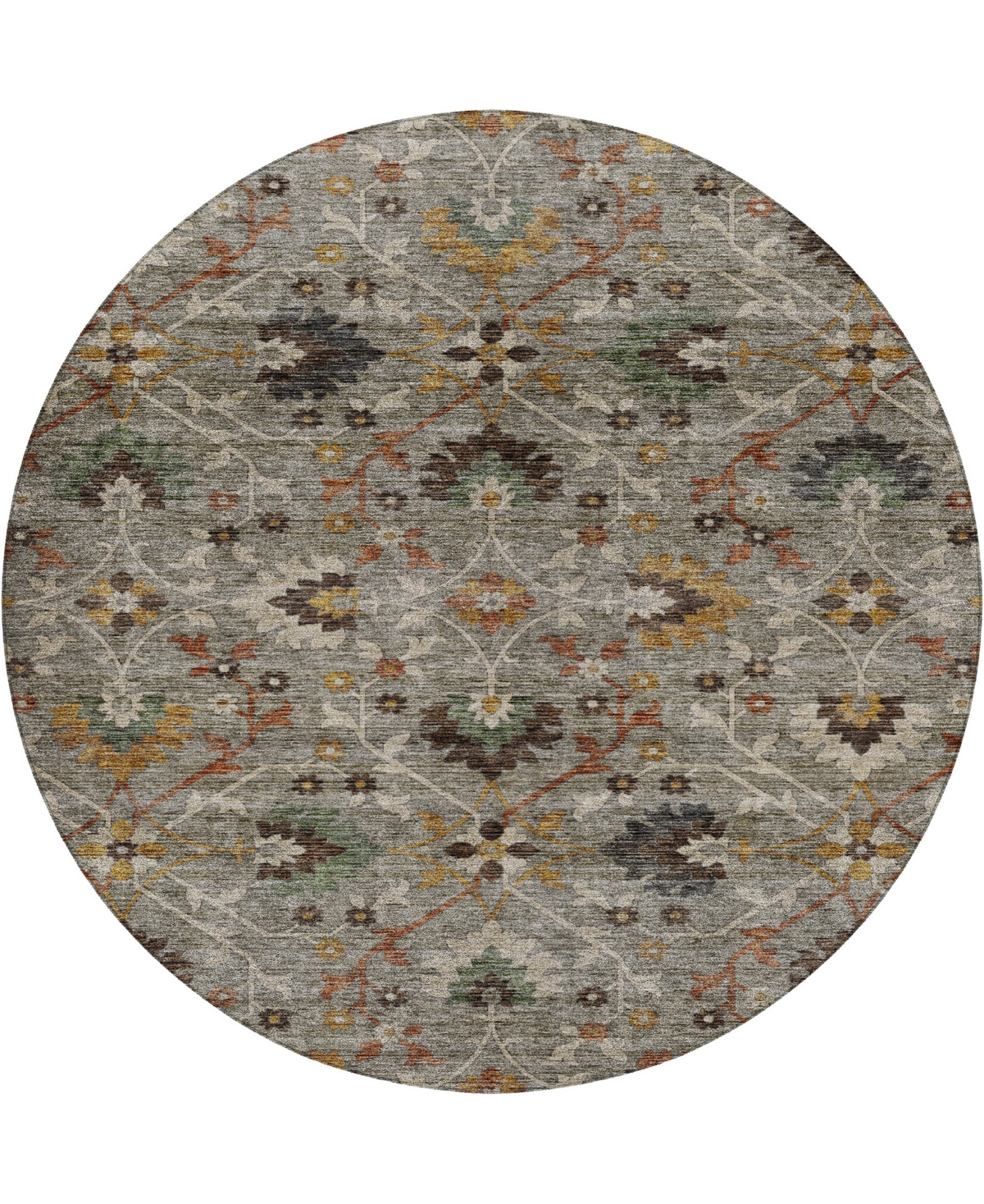 Click here for Dalyn Silk Road SR4 8x8 Round Area Rug - Gray  Bro... prices