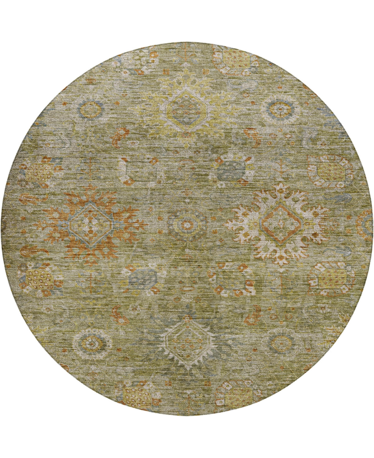 Click here for Dalyn Silk Road SR9 8x8 Round Area Rug - Moss  Sag... prices