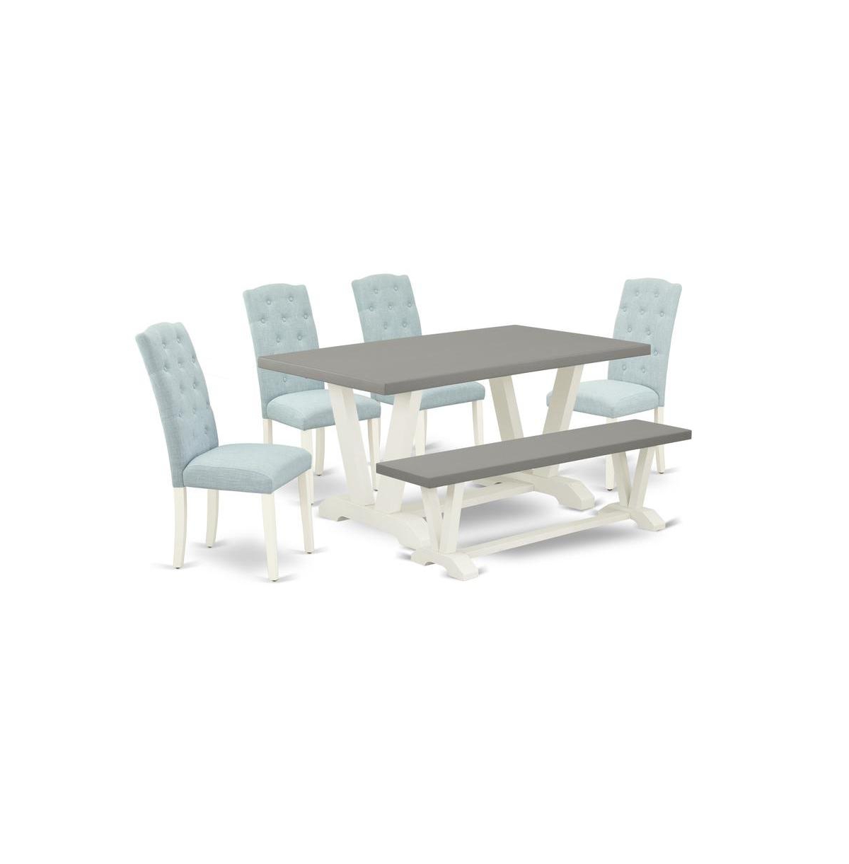 Click here for East West Furniture 6-Pc Kitchen Dining Set- 4 Din... prices