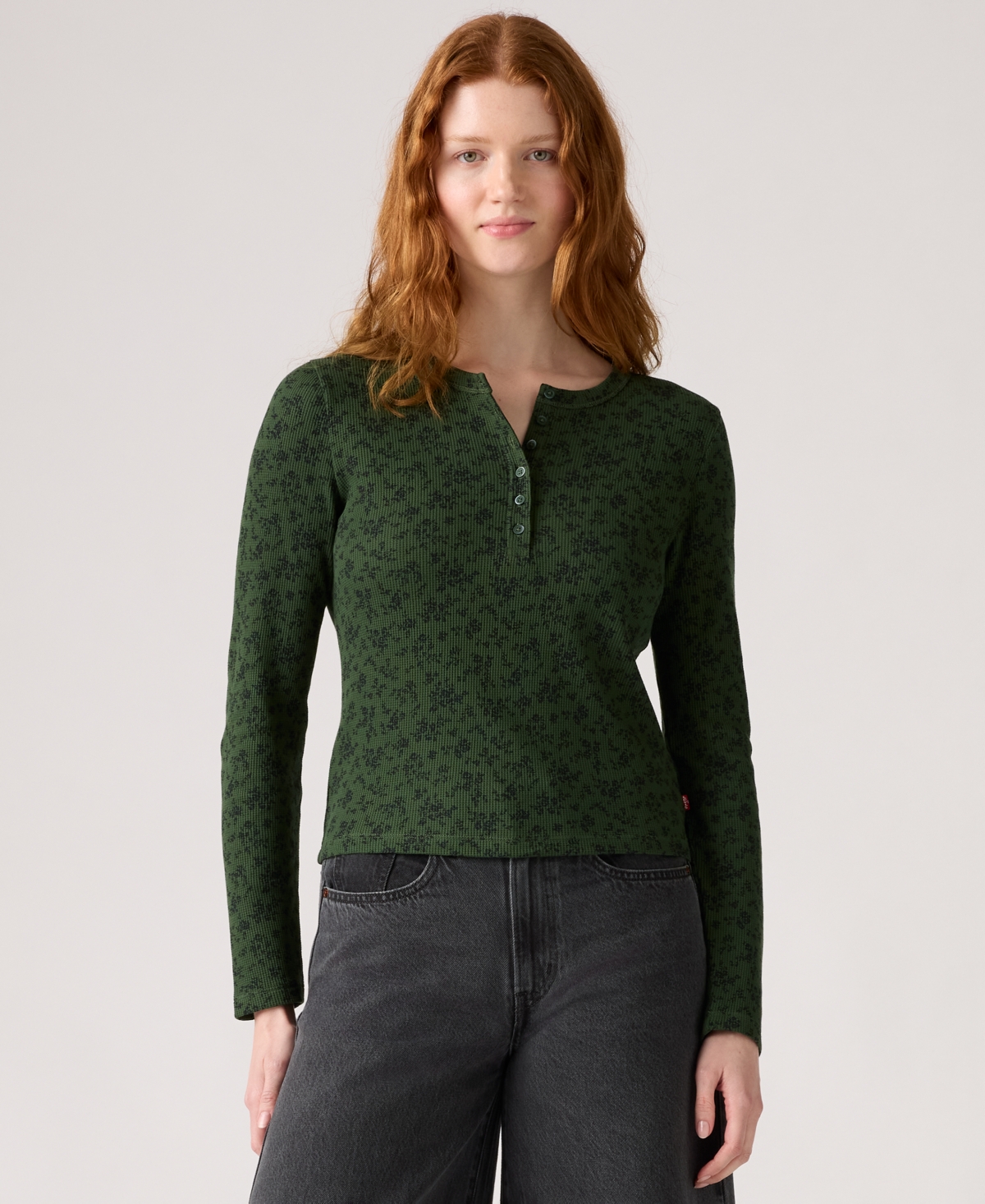 Click here for Levis Womens Dana Henley Long Sleeve Top - Curie F... prices