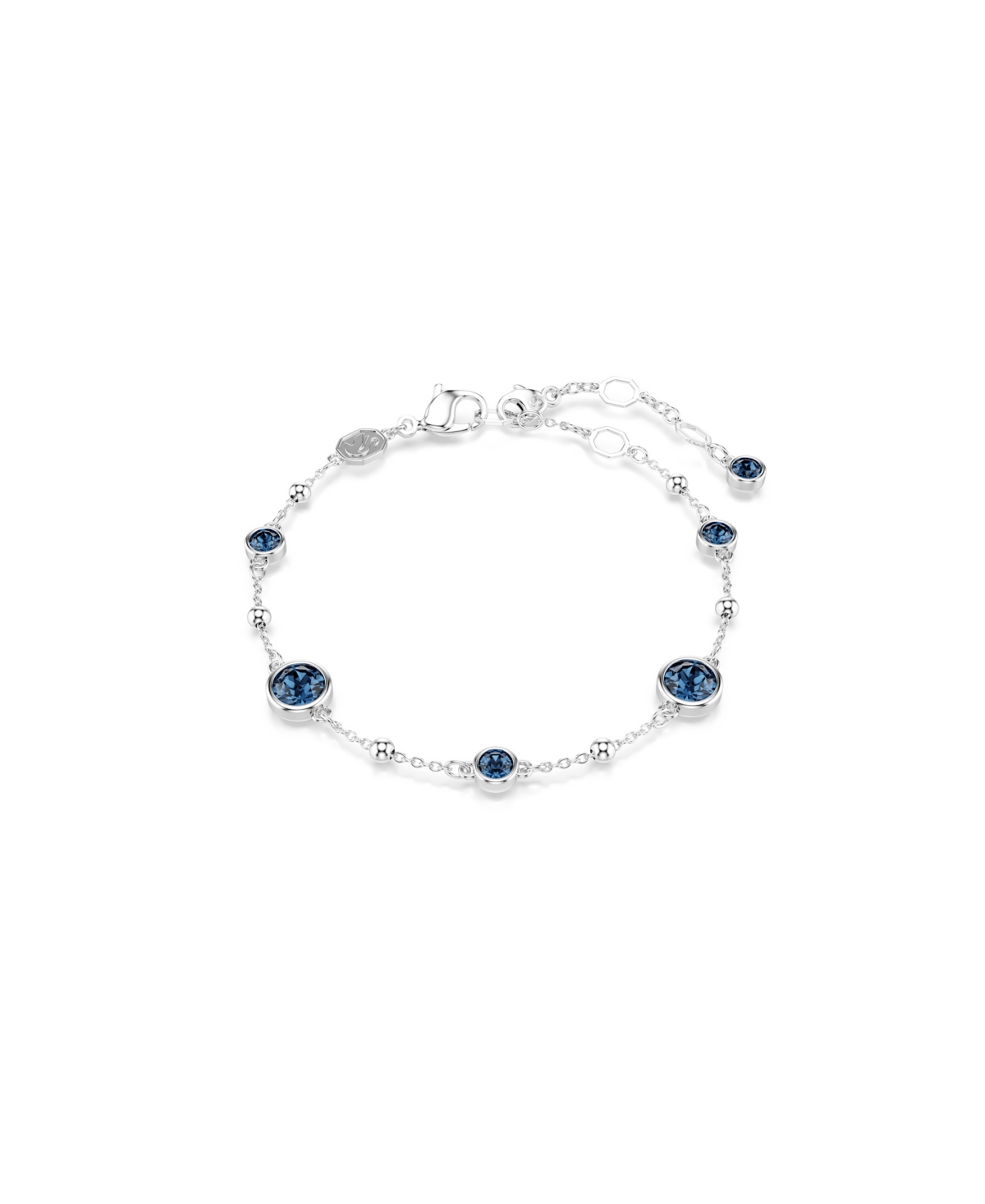 Click here for Swaroski Imber Rhodium Plated Bracelet - Blue prices