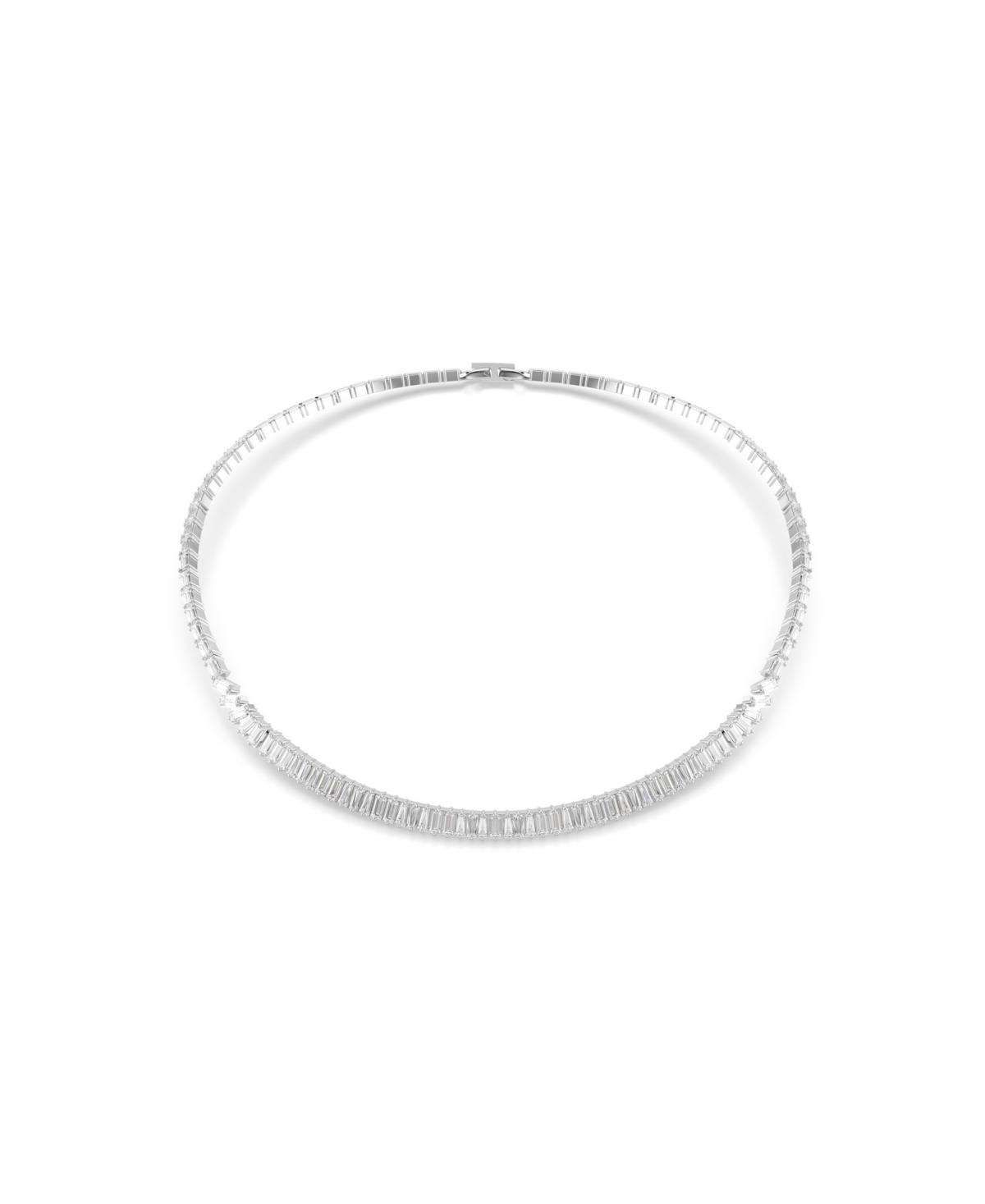 Click here for Swarovski Matrix Rhodium Plated Necklace - Silver... prices