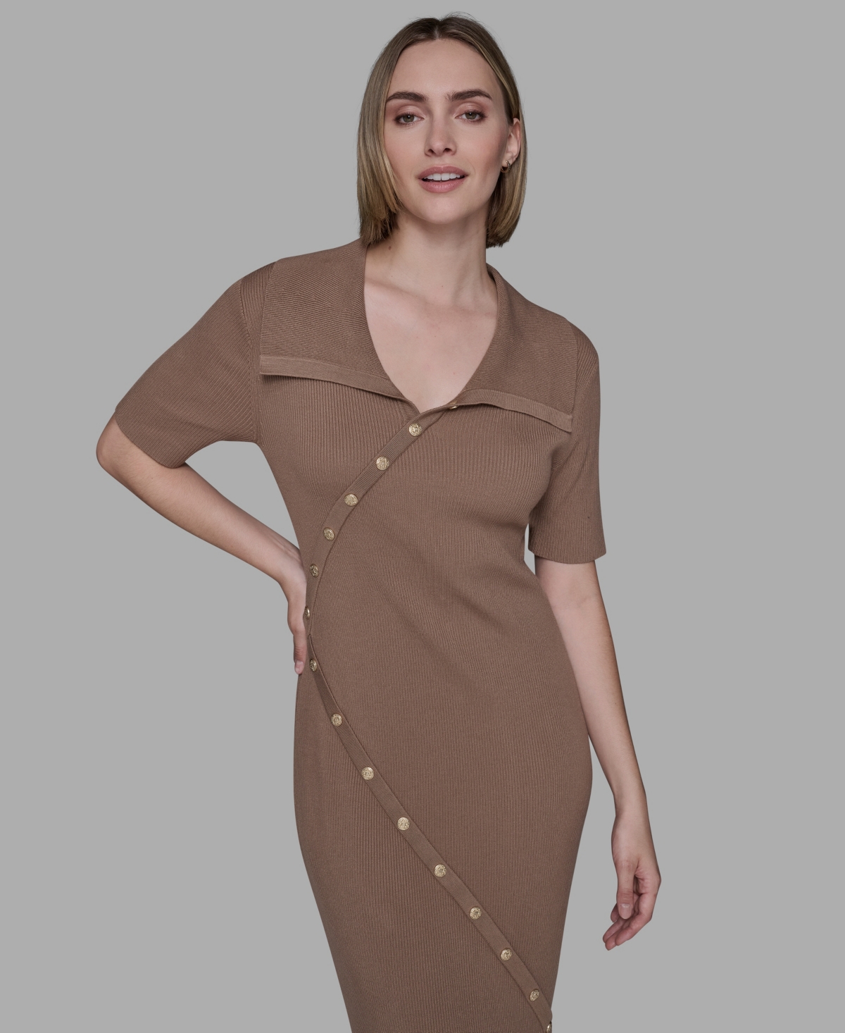 Click here for Karl Lagerfeld Paris Womens Ribbed Bodycon Dress -... prices