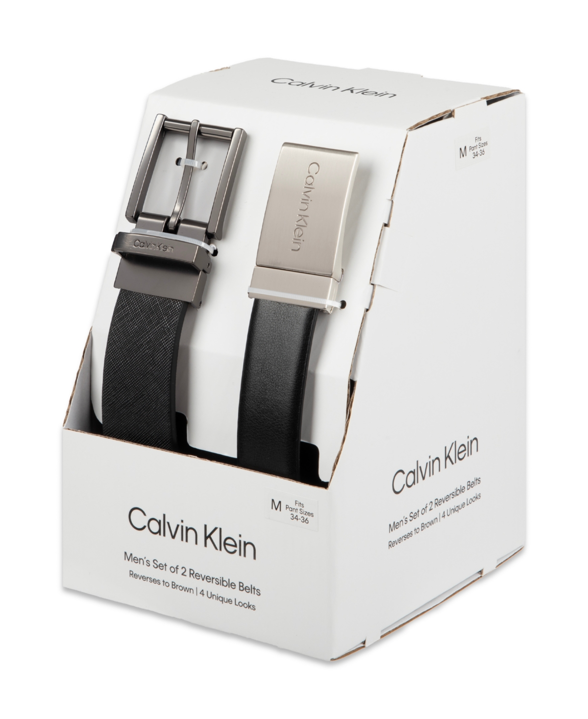 Click here for Calvin Klein Mens 2-Piece Belt Gift Set - Black/Br... prices