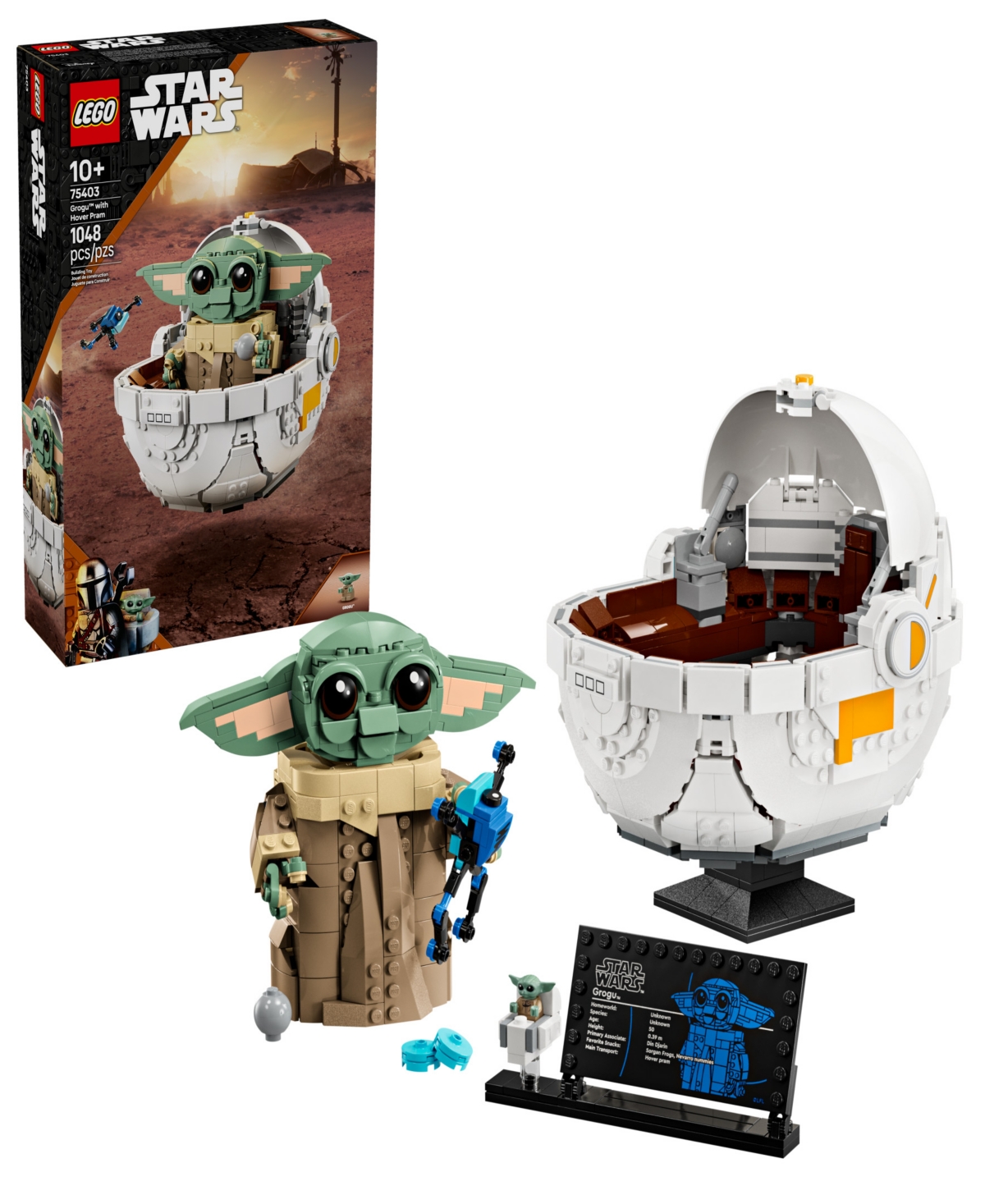 Click here for Lego Star Wars the Mandalorian Grogu with Hover Pram Buildable Figure - Multicolor prices
