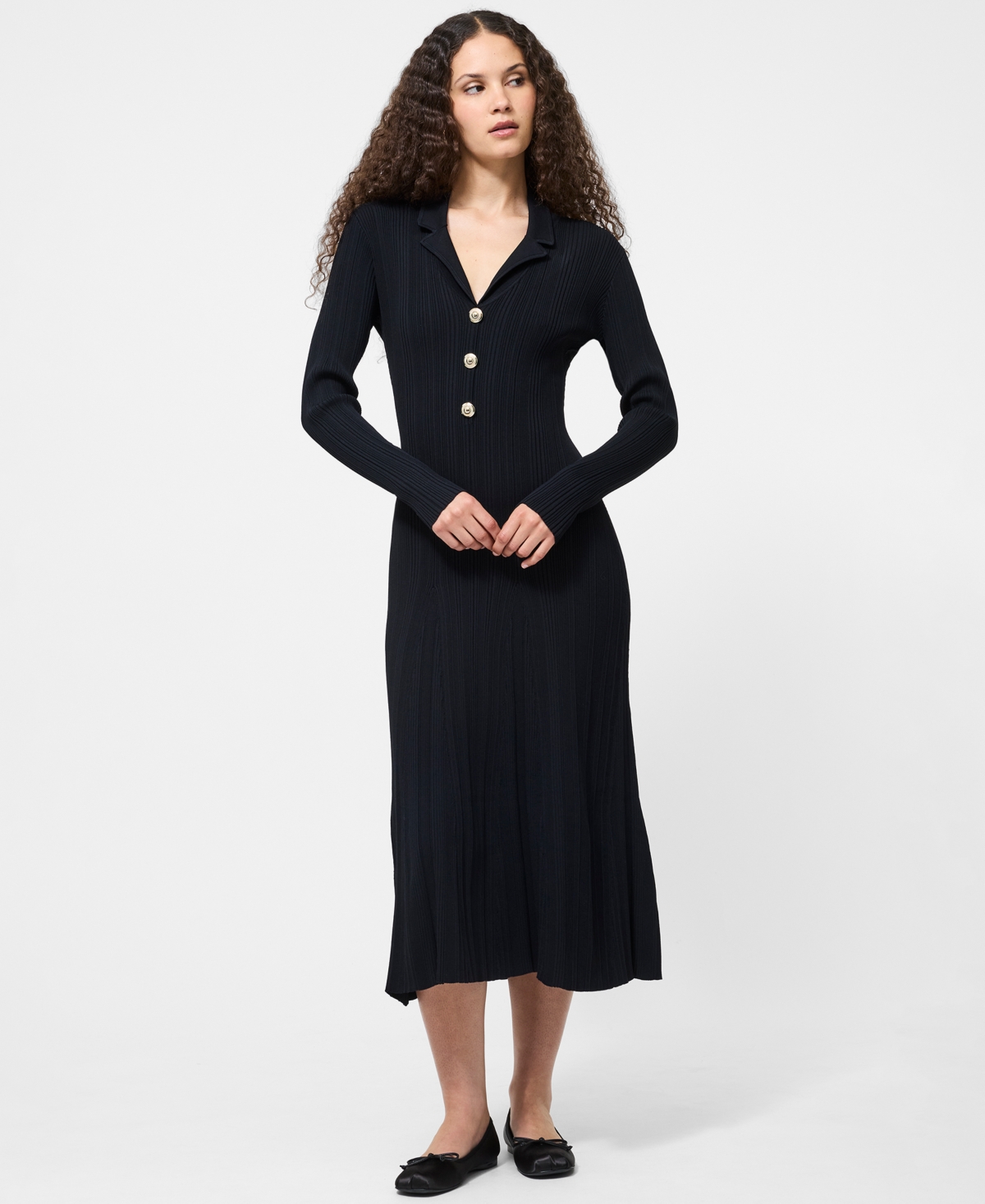 Click here for French Connection Womens Crinkle Knit Midi Dress -... prices