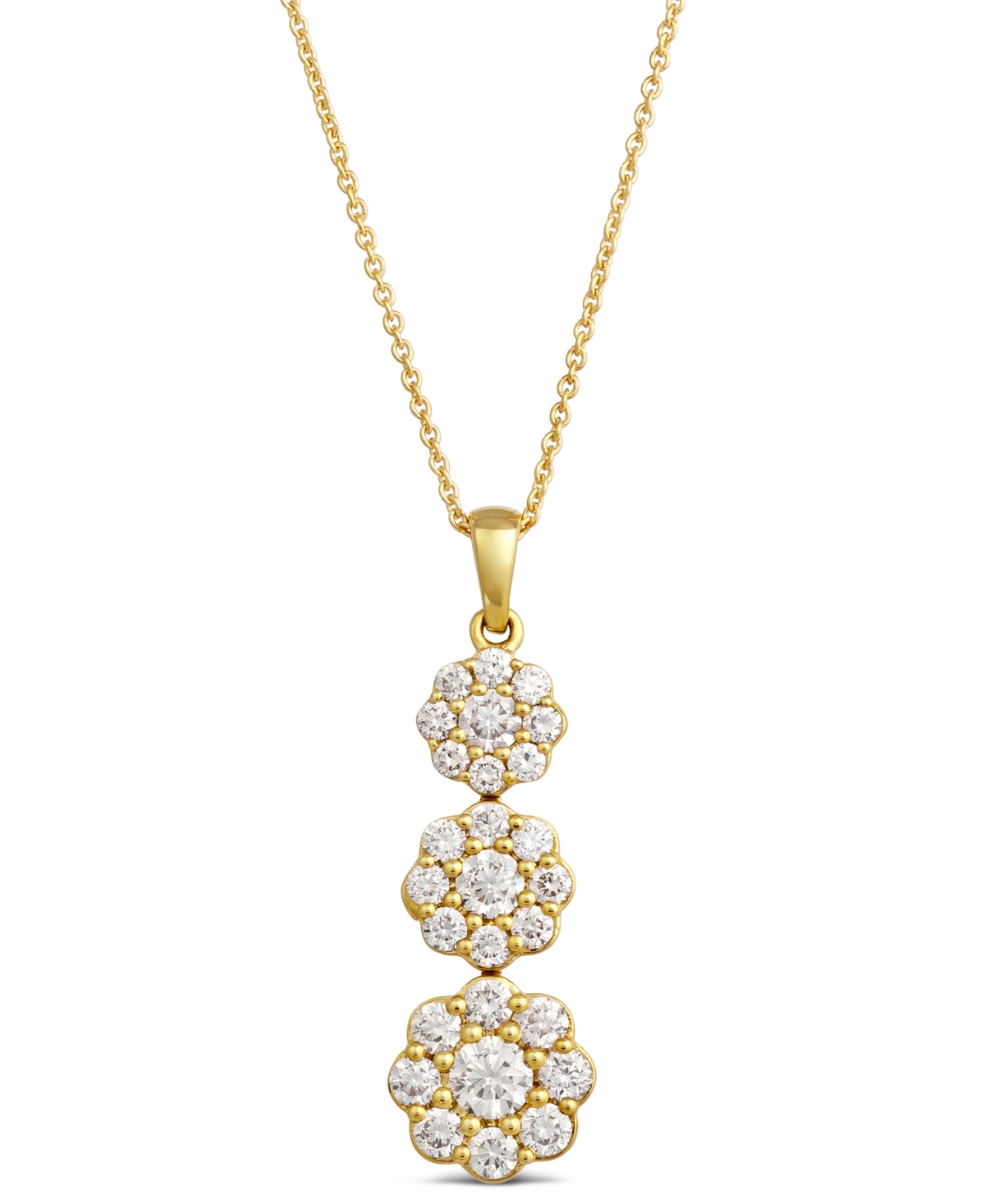 Click here for Le Vian Nude Diamond Triple Flower Pendant Adjusta... prices