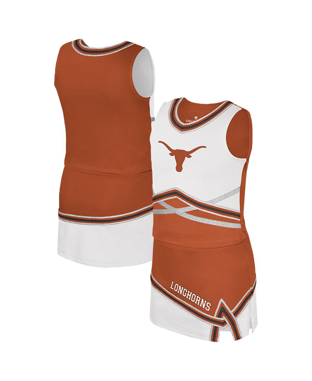 Click here for Colosseum Big Girls 2-Piece Texas Orange Texas Lon... prices